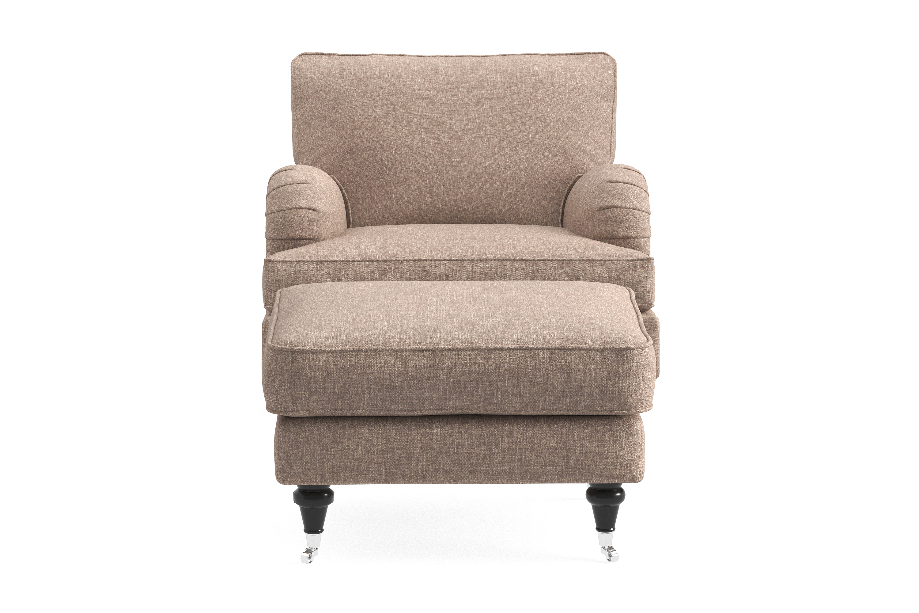 Bloomington Lenestol med Fotskammel Oxford Classic Mørk beige - Møbler ...