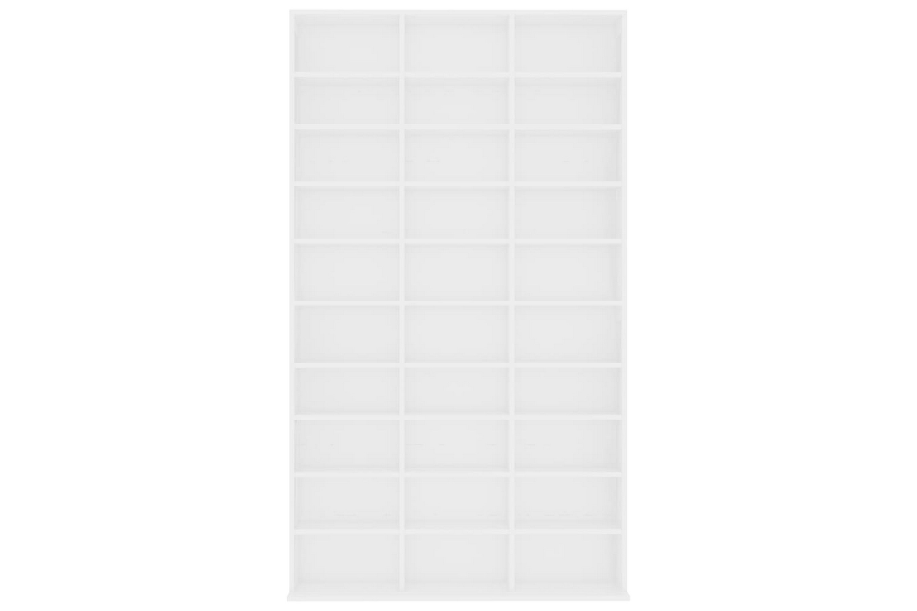 Be Basic Cd-Reol 102x16x177,5 cm Spånplade Hvid Hvid - Møbler | Trademax