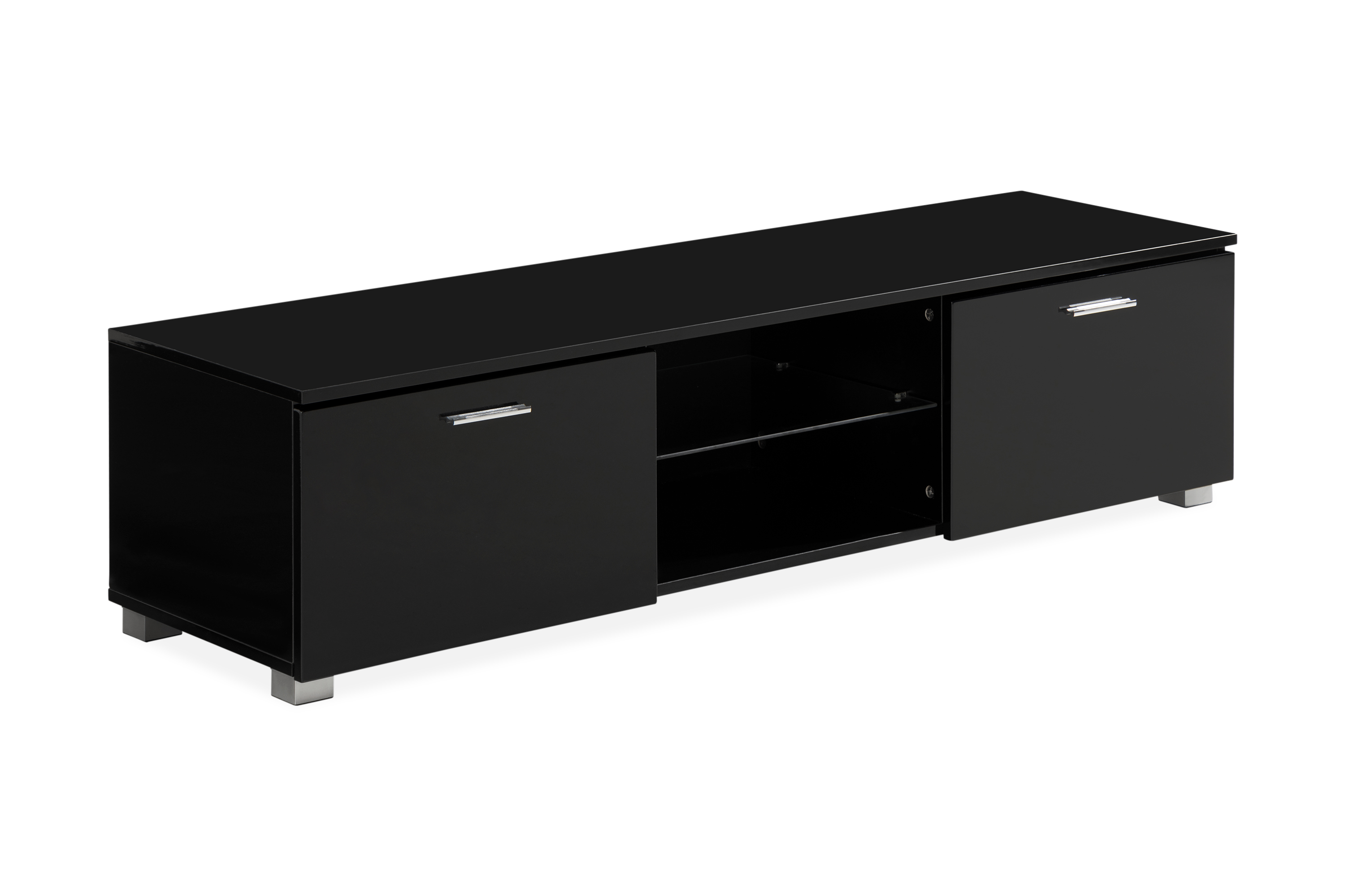 Concept 55 Jugansbo TV-Bord 140 cm LED-belysning Sort - Møbler | Trademax