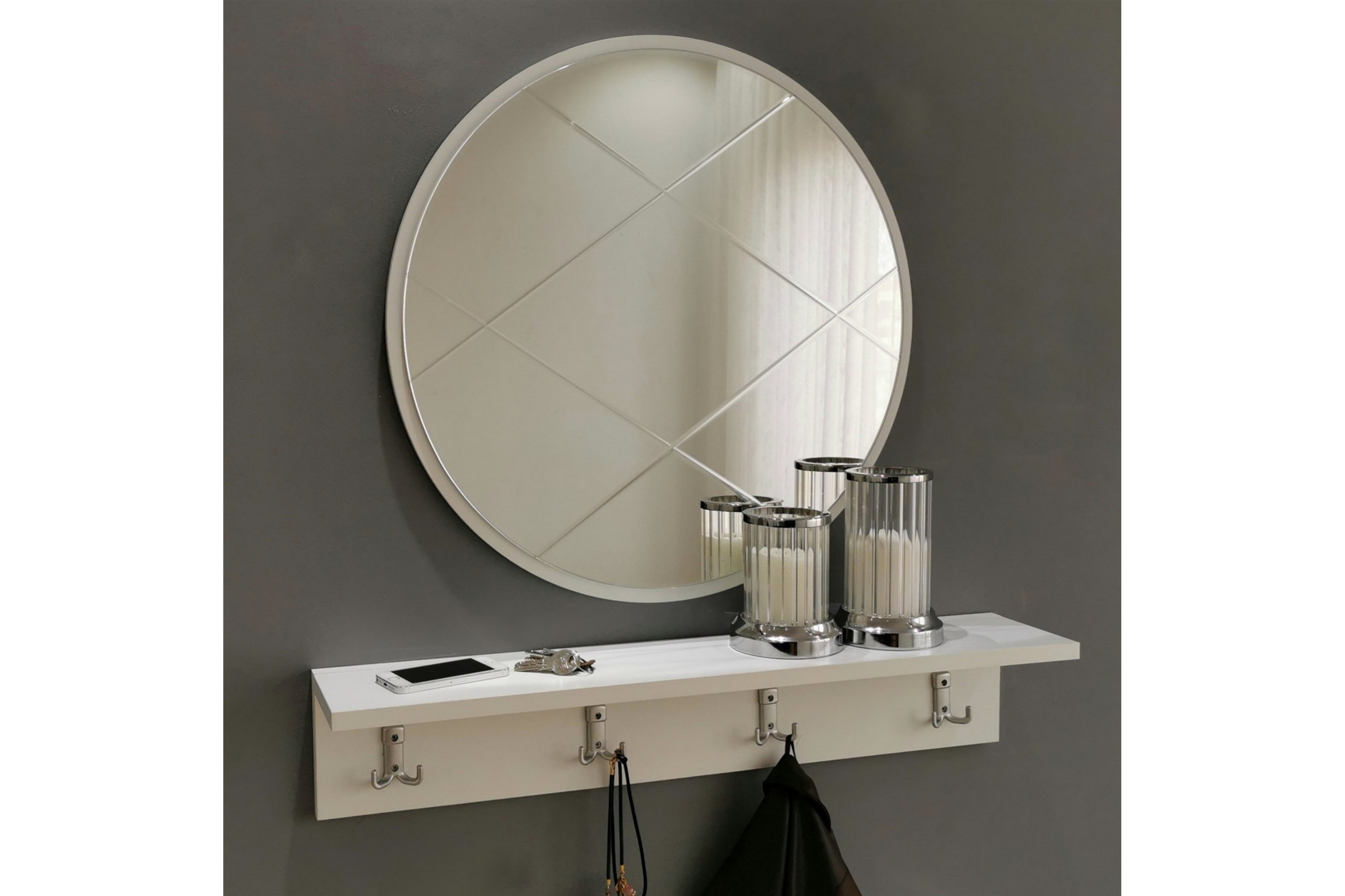 PAGELER Hallmöbel 80 cm Vit - Möbler - Furniturebox