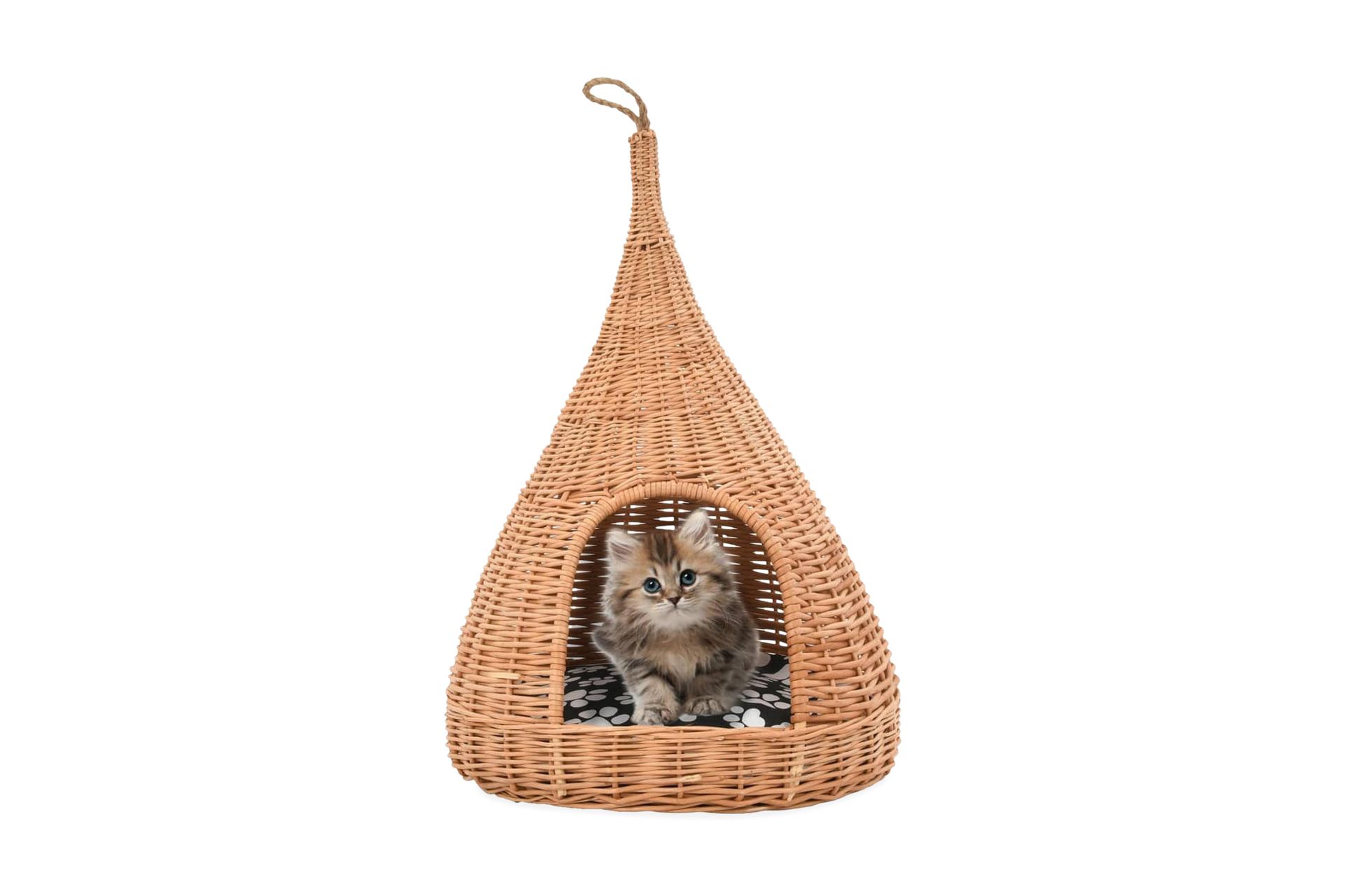Kattkoja med dyna 40x60 cm naturlig pil tipi - Möbler - Furniturebox