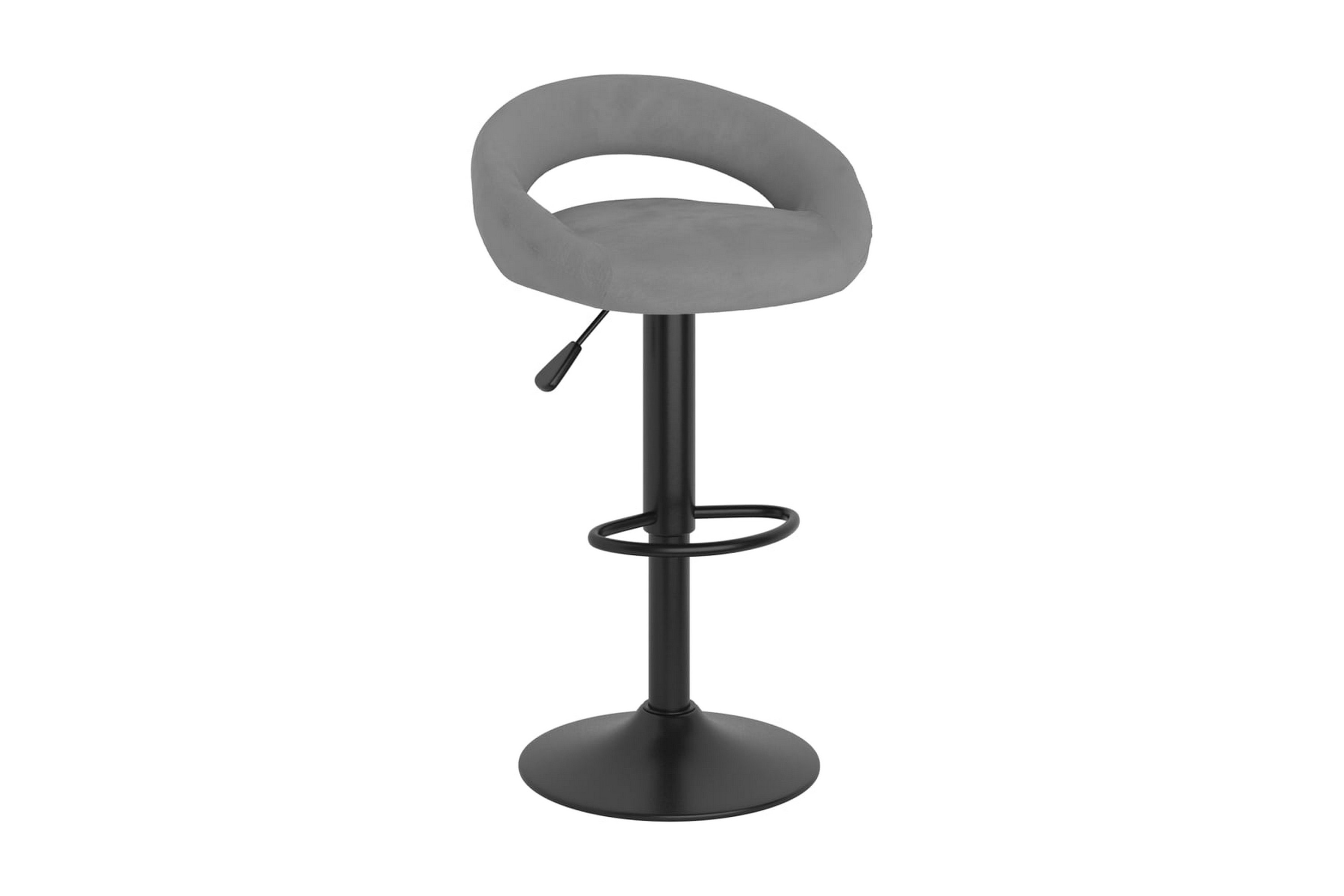 Barstolar 2 st ljusgrå sammet - Möbler - Furniturebox