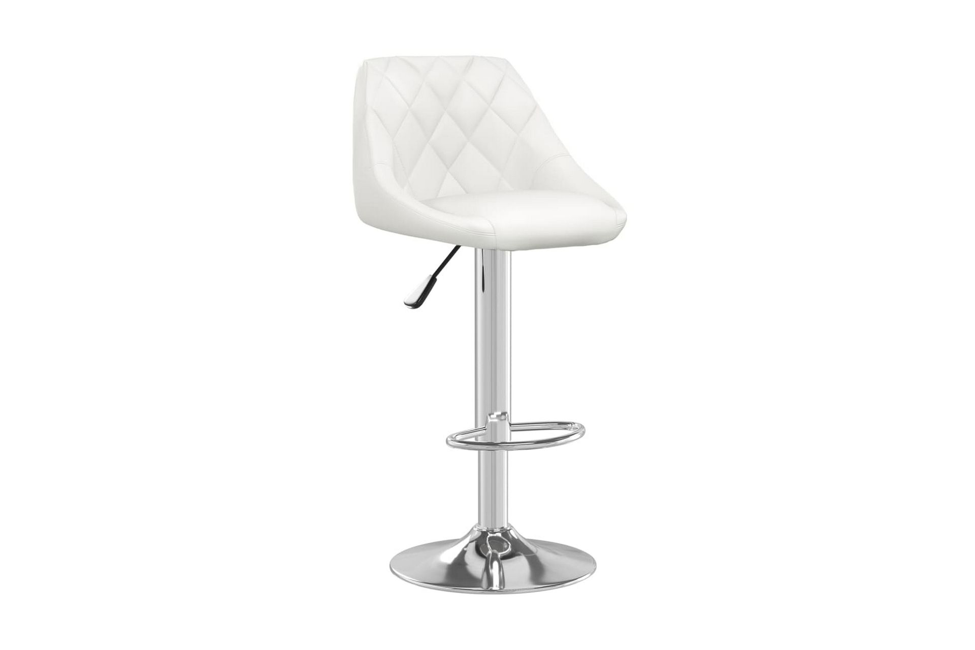Barstol vit konstläder - Möbler - Furniturebox