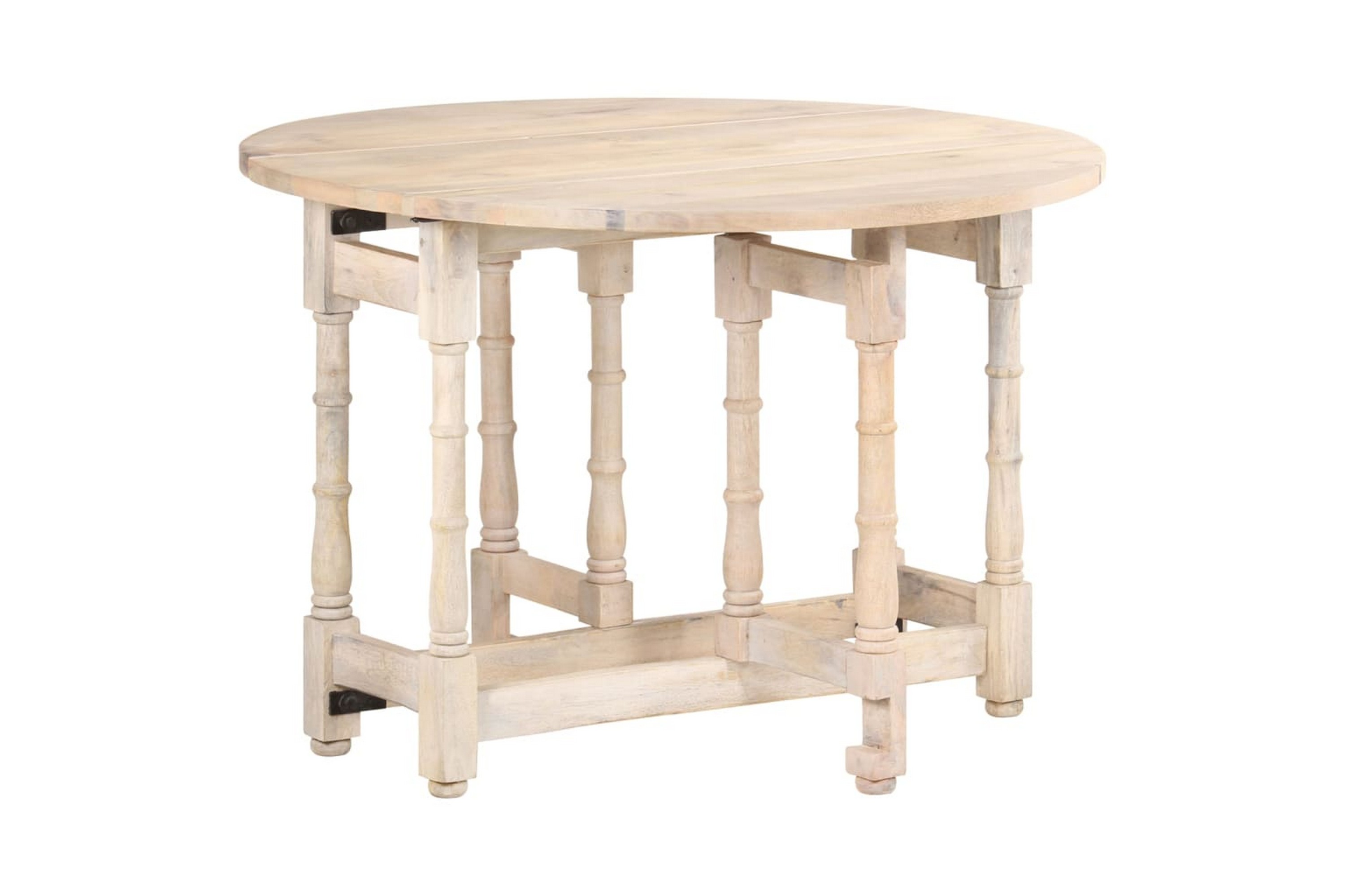 Matbord rund 110x76 cm massivt mangoträ - Möbler - Furniturebox