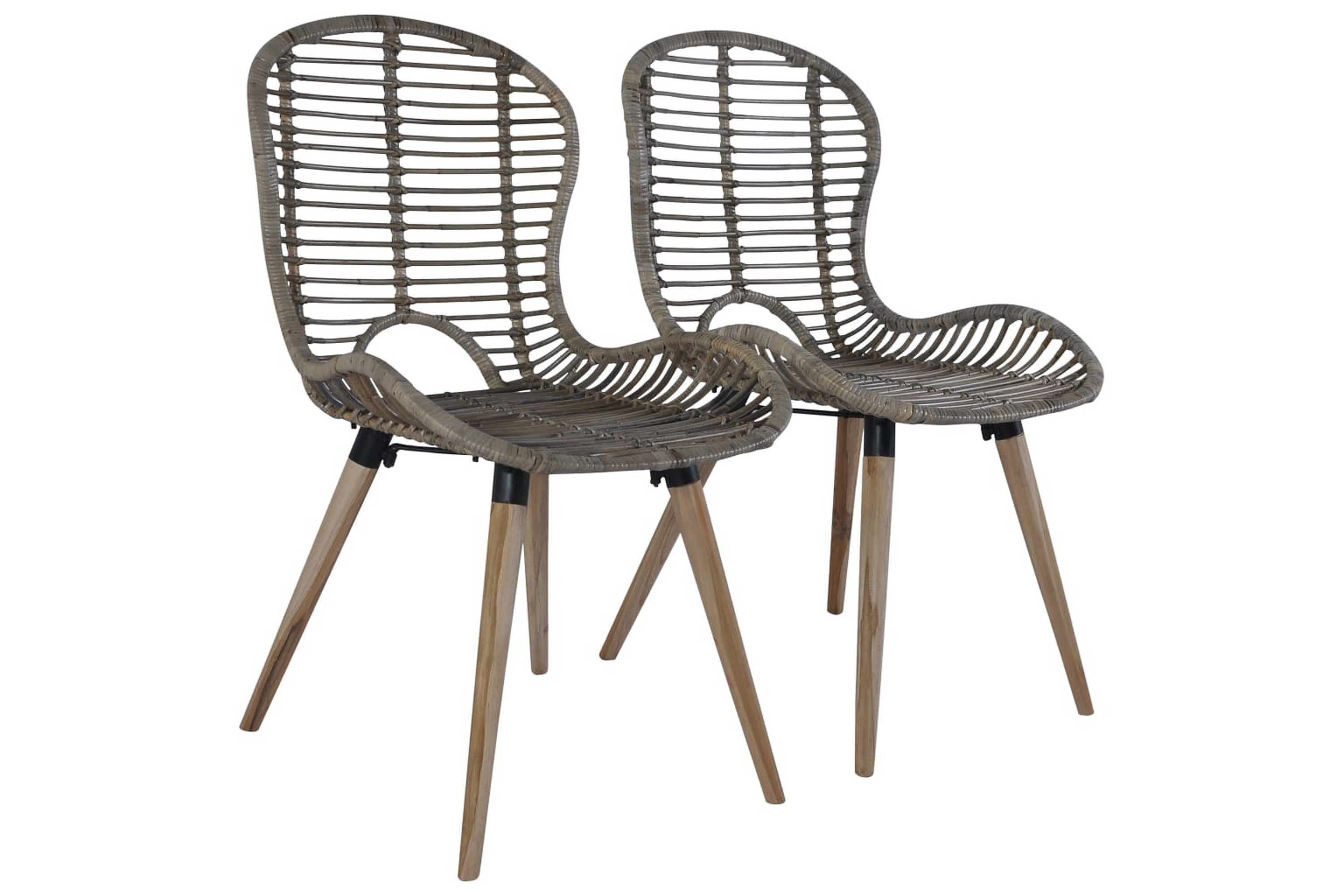 Matstolar 2 st brun äkta rotting - Möbler - Furniturebox