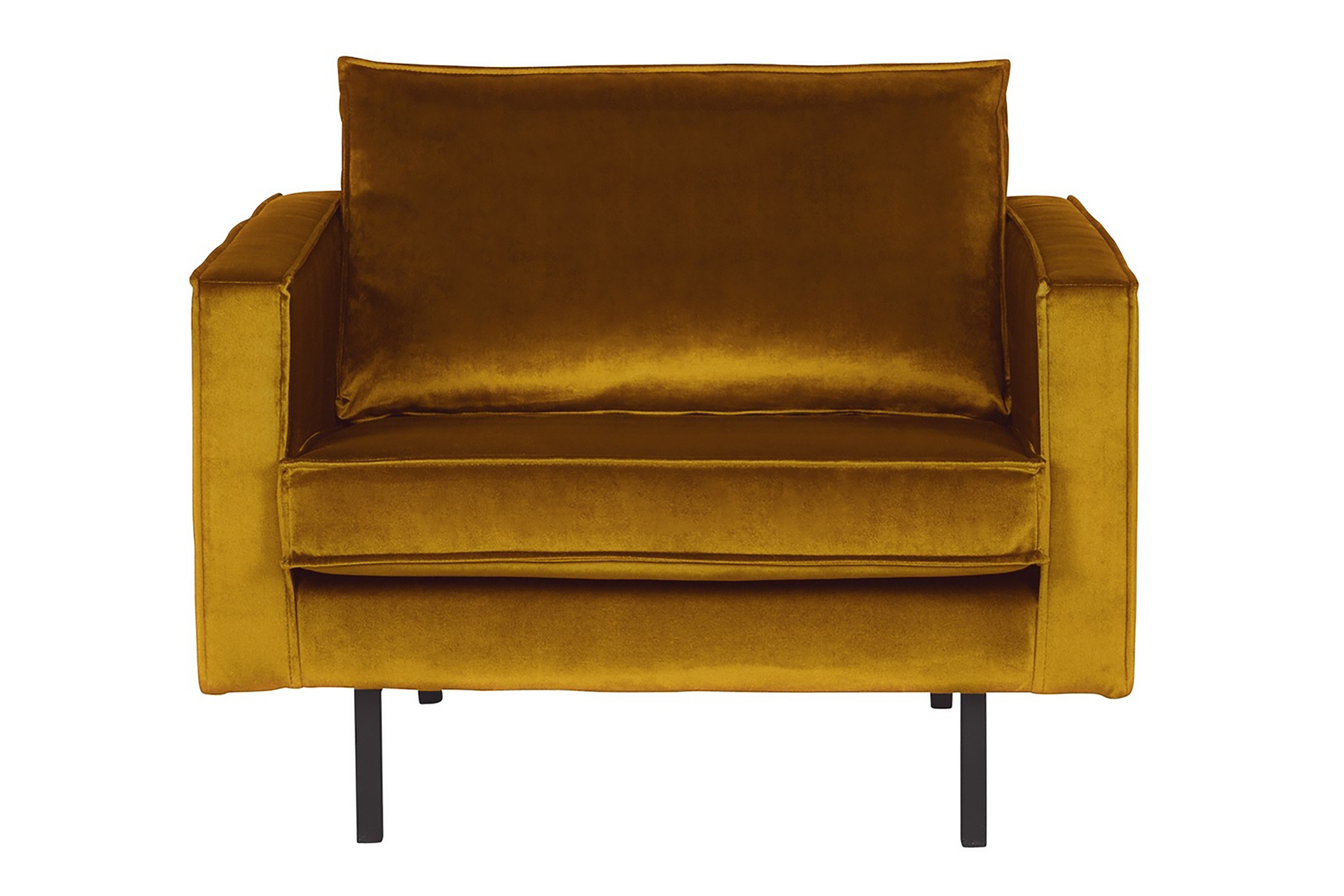 RAFAELE Sammetsfåtölj Ockra - Möbler - Furniturebox