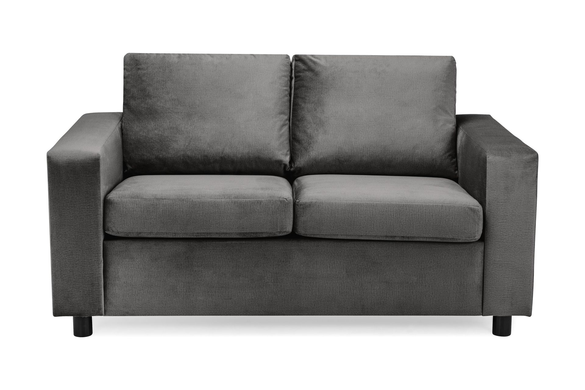 NEW YORK Sammetssoffa 2-sits Mörkgrå - Möbler - Furniturebox