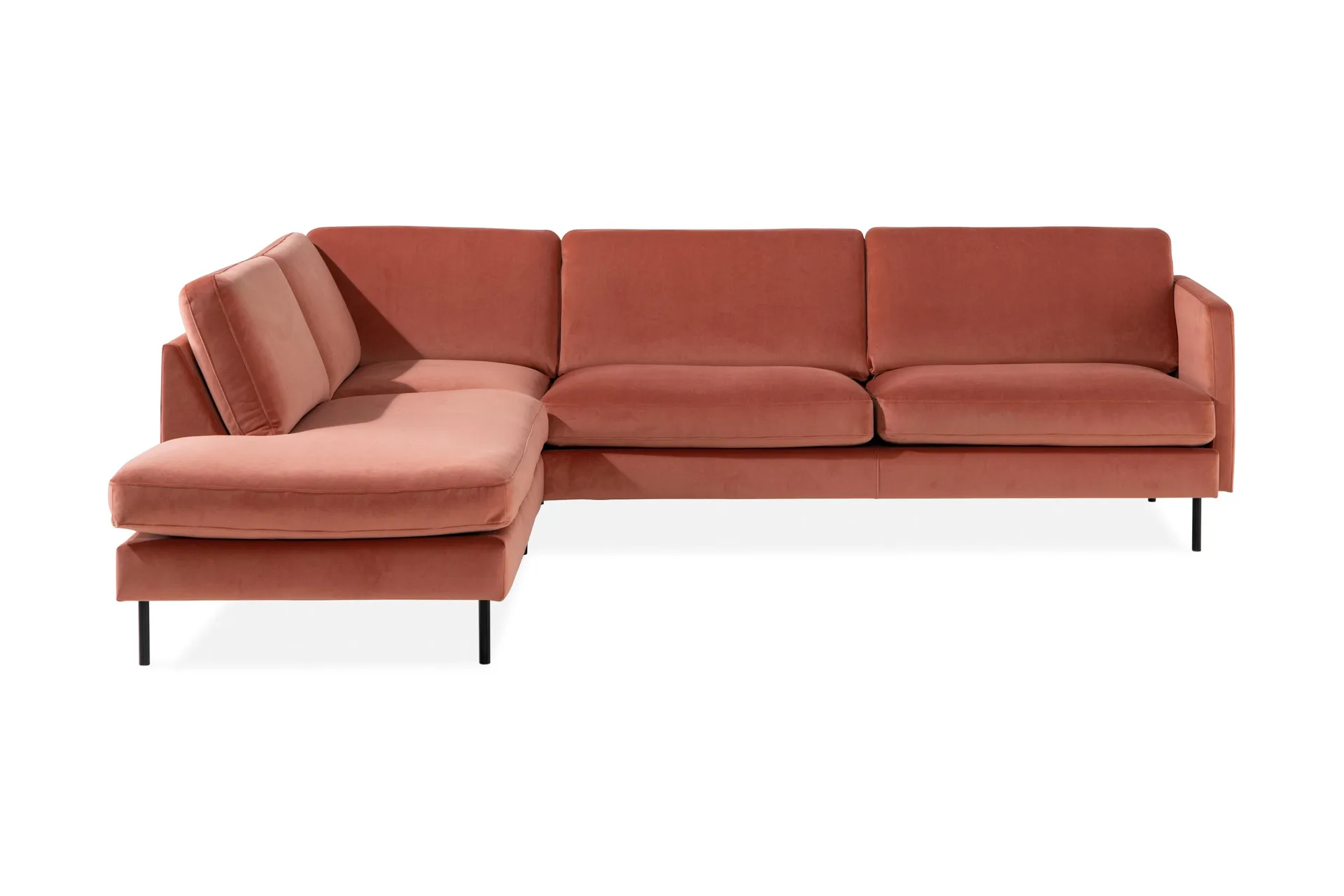 VILLEMO 2,5-sits Sammetssoffa med Schäslong Vänster - Möbler - Furniturebox