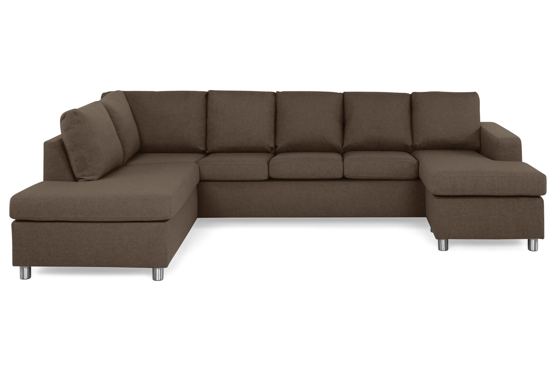 NEW YORK U-soffa XL Divan Höger Brun - Möbler - Furniturebox