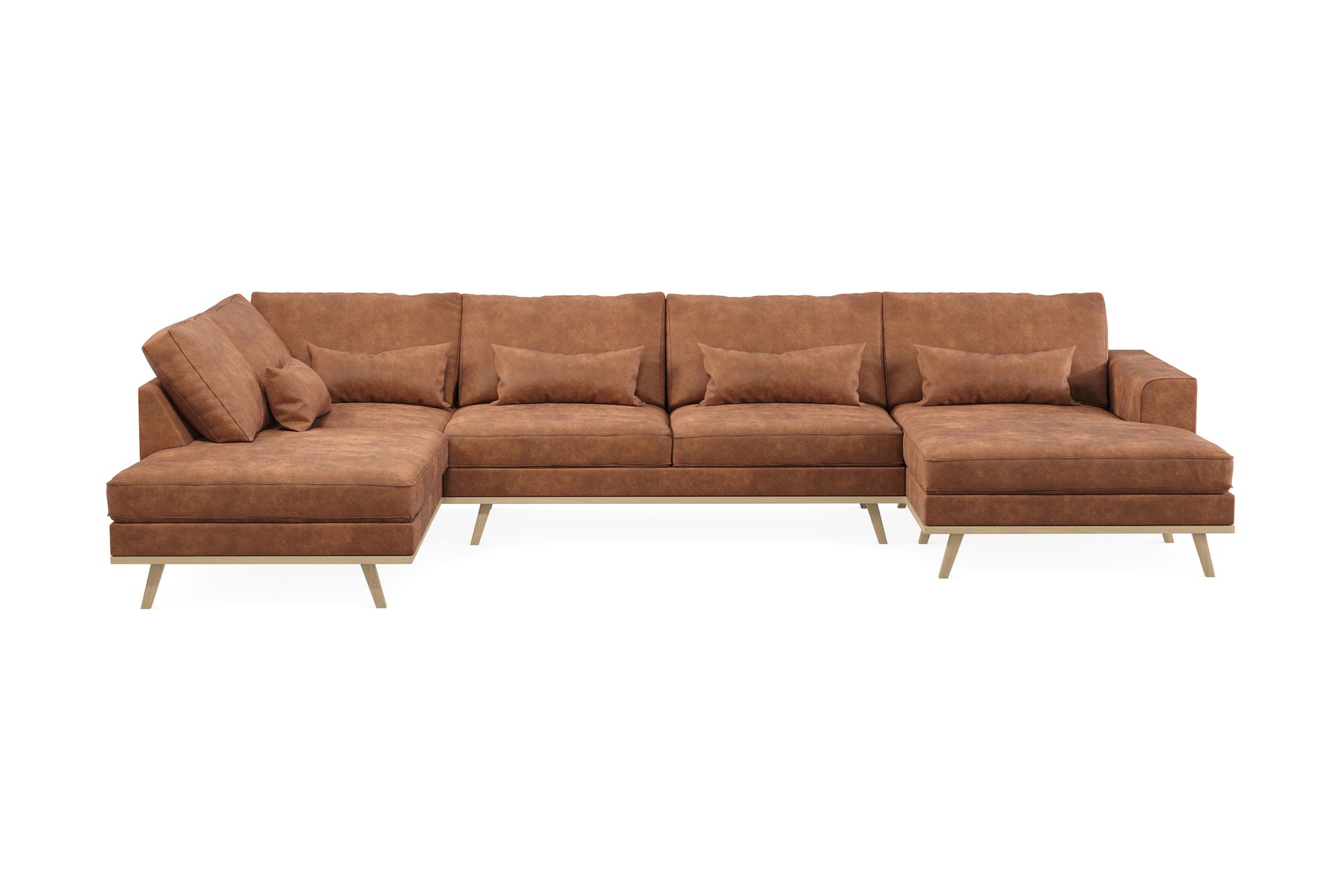 TULSA U-soffa Brun/Ek Brun - Möbler - Furniturebox