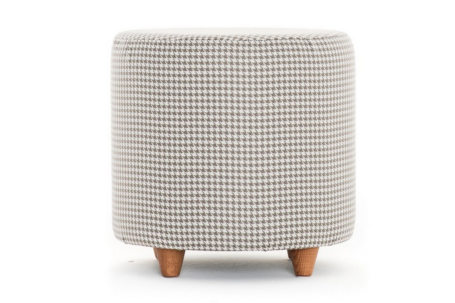 SANTALLA Sittpuff Rund Hundtandsmönster - Sittpuff - Furniturebox