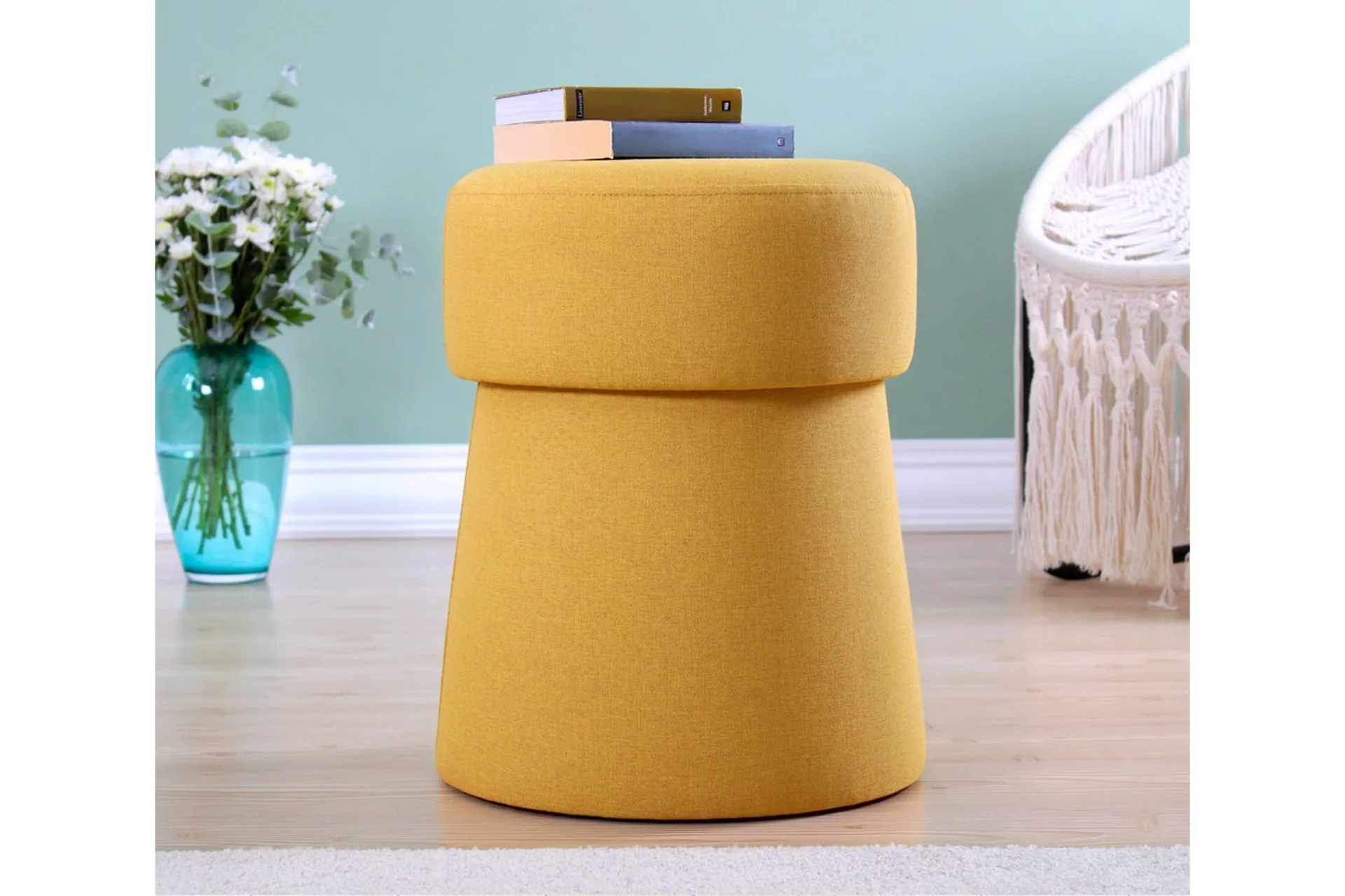 Bruceville Sittpuff 40 cm Senapsgul - Möbler - Furniturebox