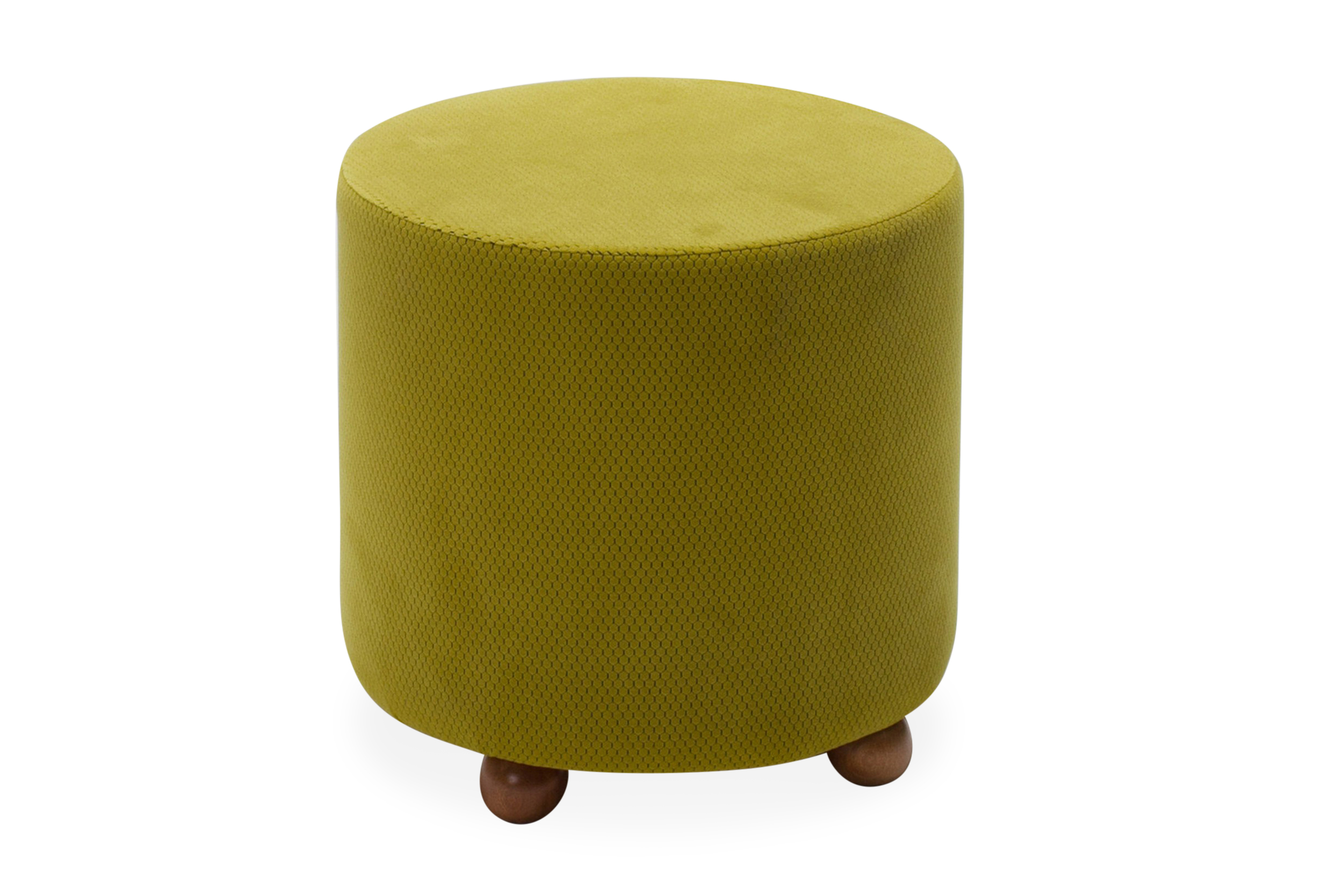 SALVETTE Sittpuff Rund Gul/Natur - Möbler - Furniturebox