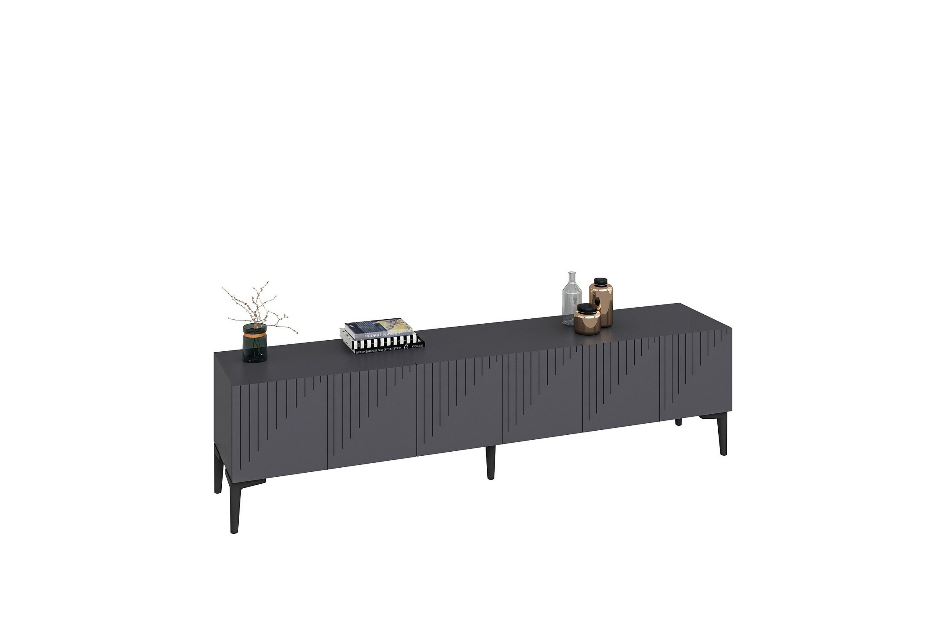 ARTEMIS Tv-bänk 180x37 cm Svart - Möbler - Furniturebox