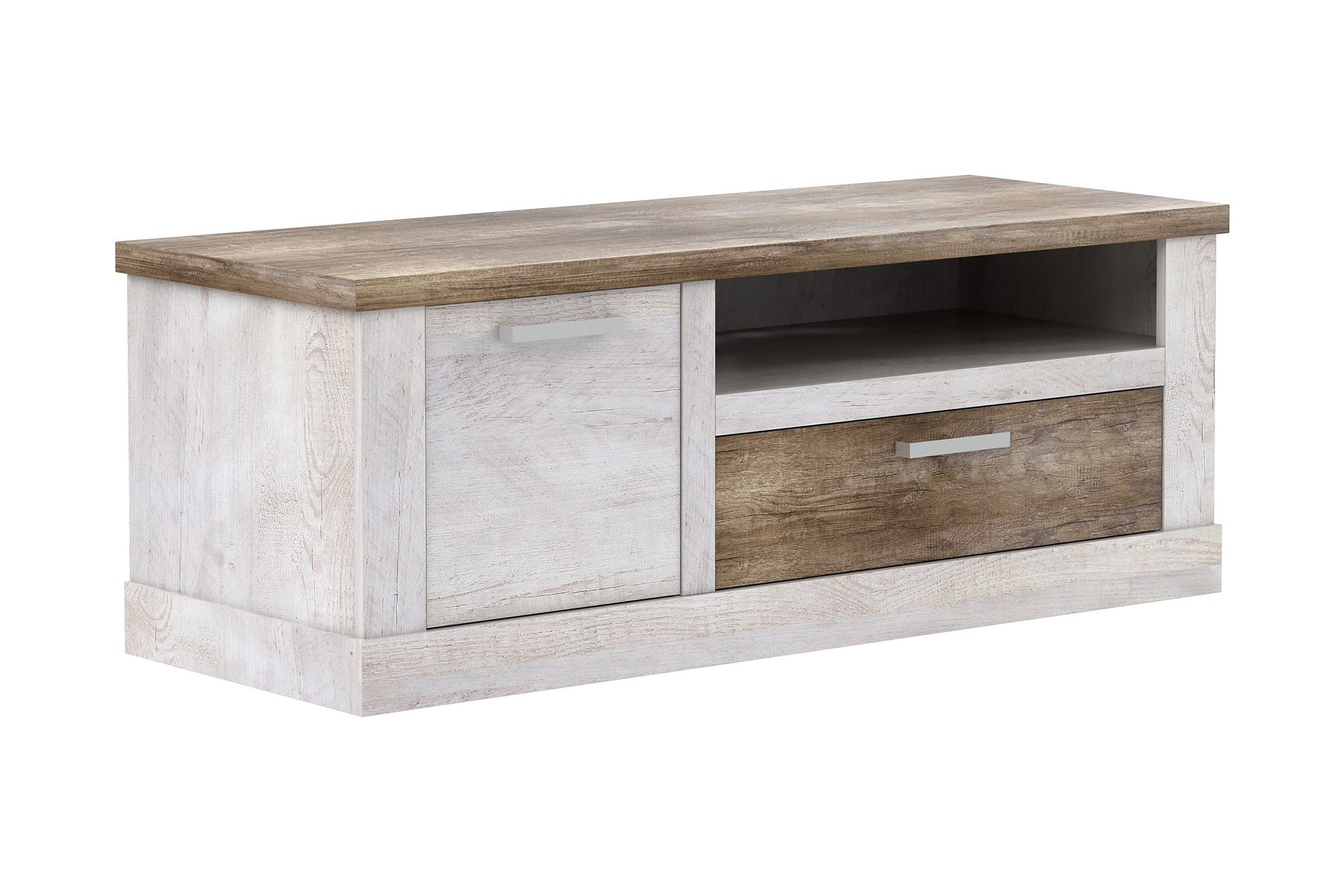 BESCH TV-Bänk 140 cm Brun/Vit - Möbler - Furniturebox