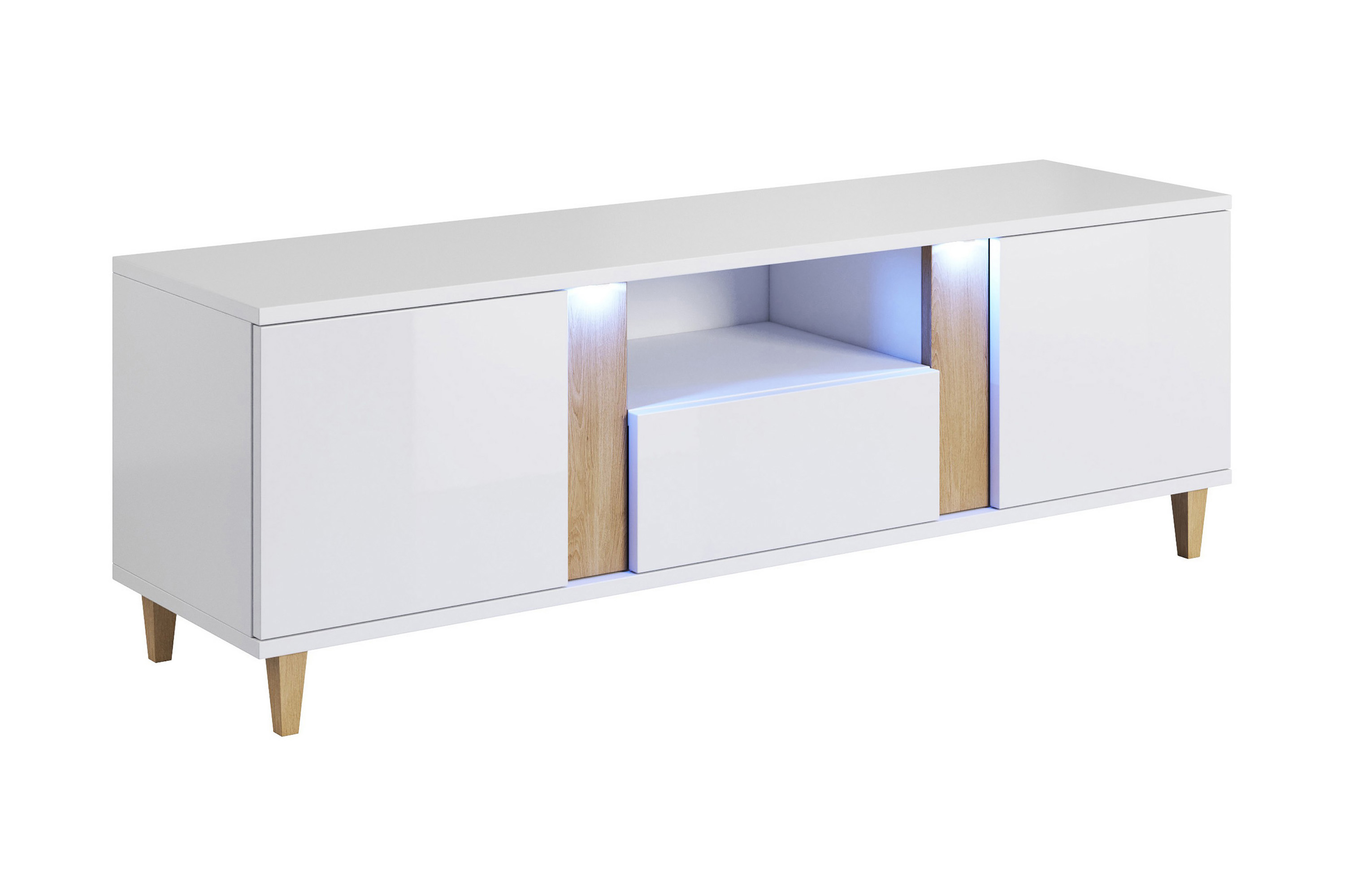 RULEY TV-bänk 150 cm Vit - Möbler - Furniturebox