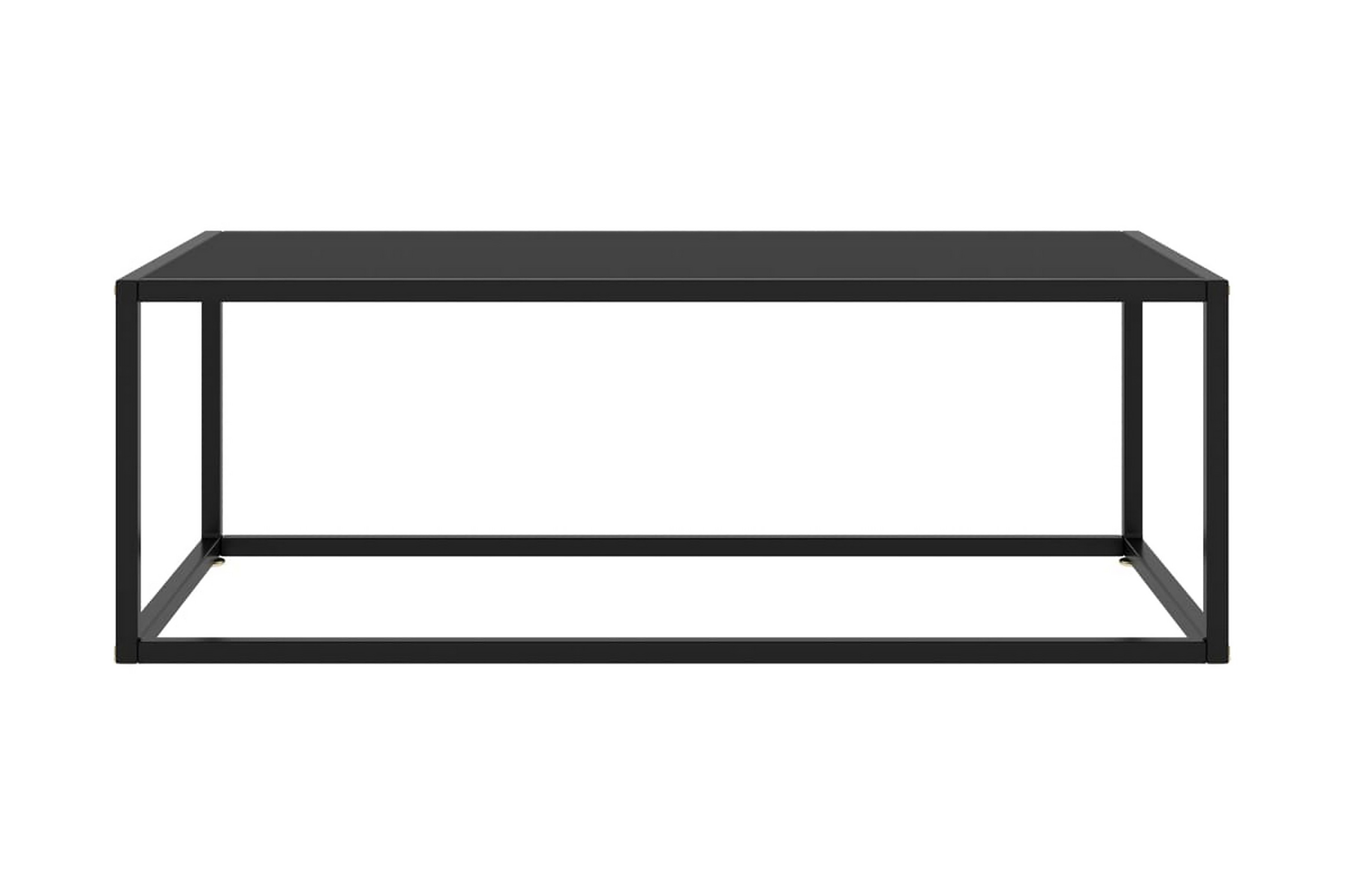 Be Basic Soffbord svart med svart glas 100x50x35 cm Svart - Möbler - Trademax