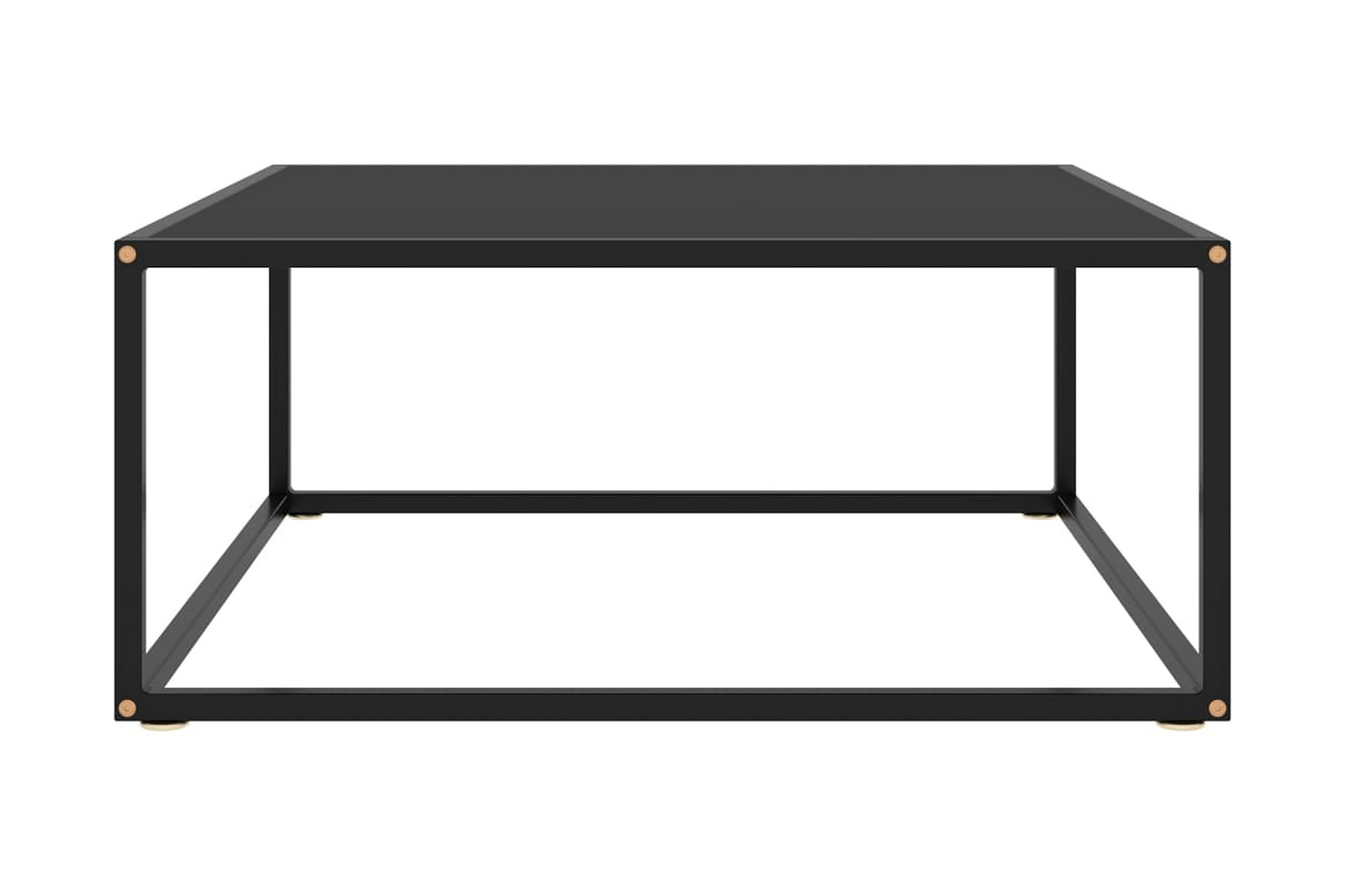 Be Basic Soffbord svart med svart glas 80x80x35 cm Svart - Möbler - Trademax
