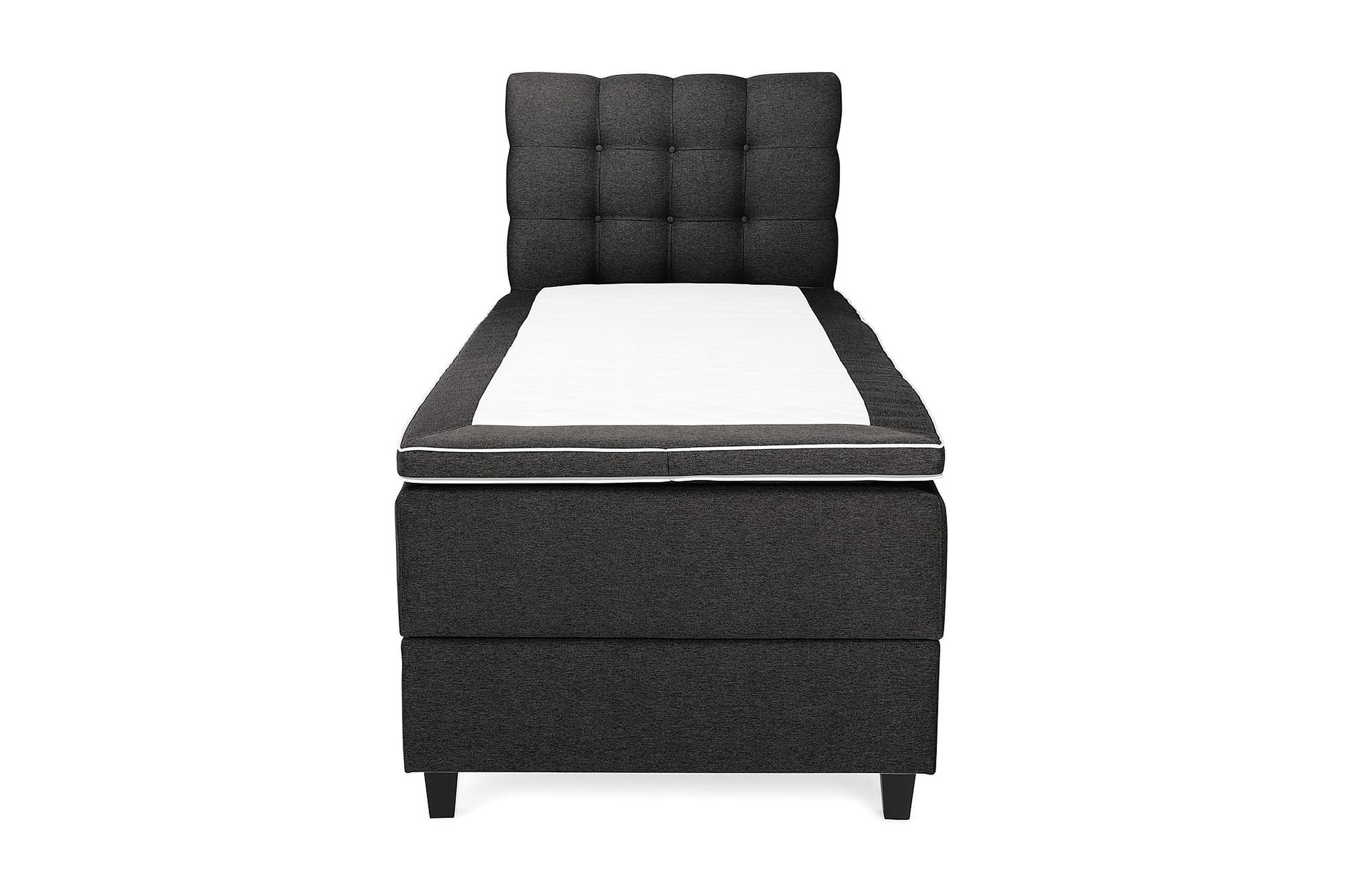 Berg & Strand Royal Kontinentalsäng med Förvaring 90x200 cm Mörkgrå (+Fler val) - Möbler - Trademax