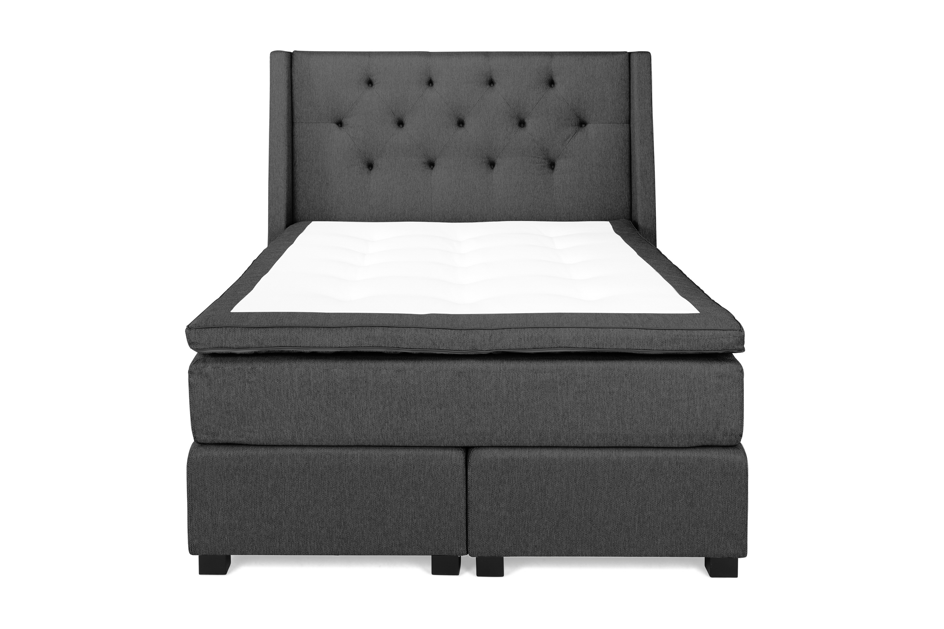 Berg & Strand Imperia Kontinentalsäng 140x200 cm Mörkgrå - Möbler - Trademax