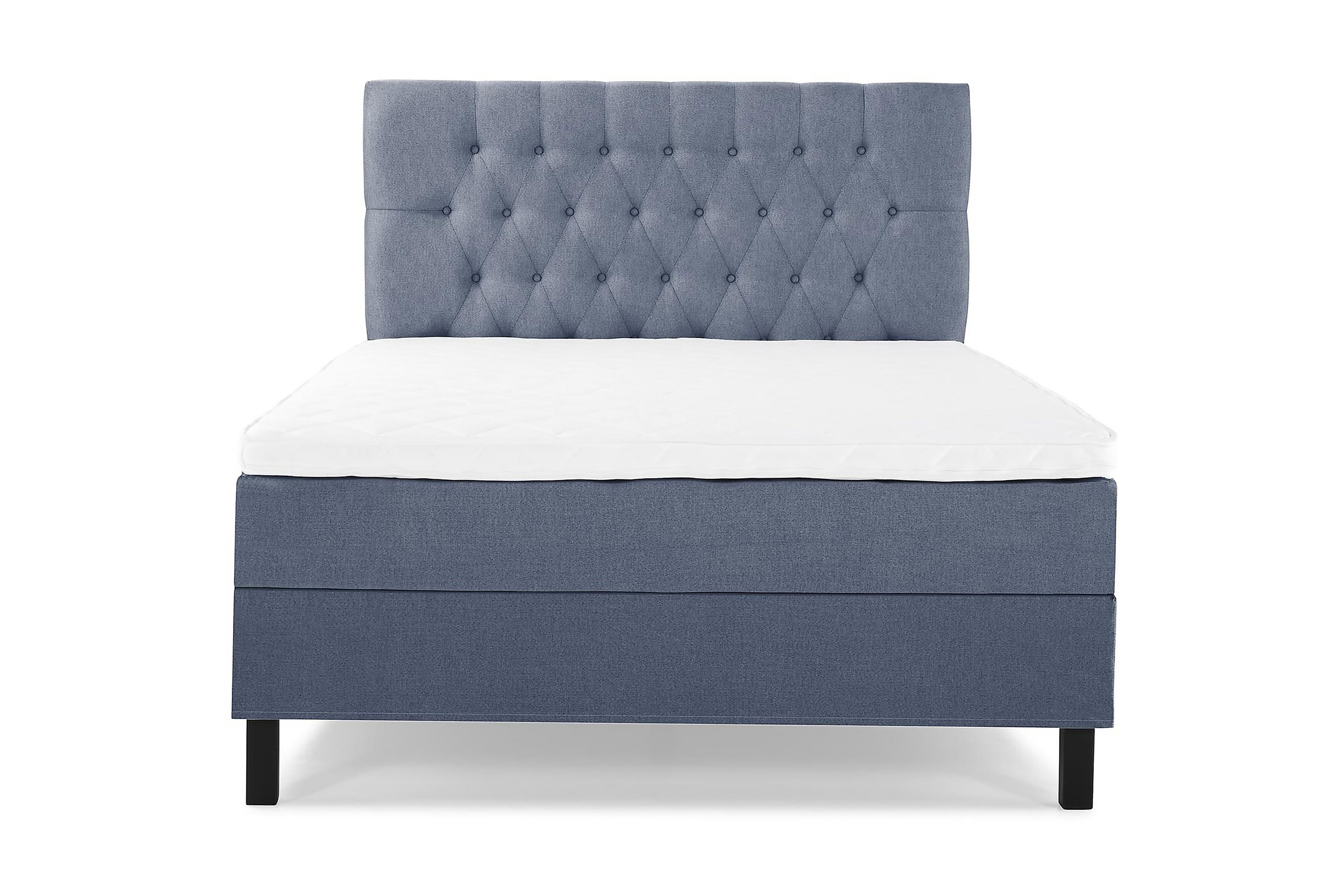 Bedly Komplett Sängpaket Olivia 120x200 Diamant Sänggavel Mörkblå Skum - Möbler | Chilli