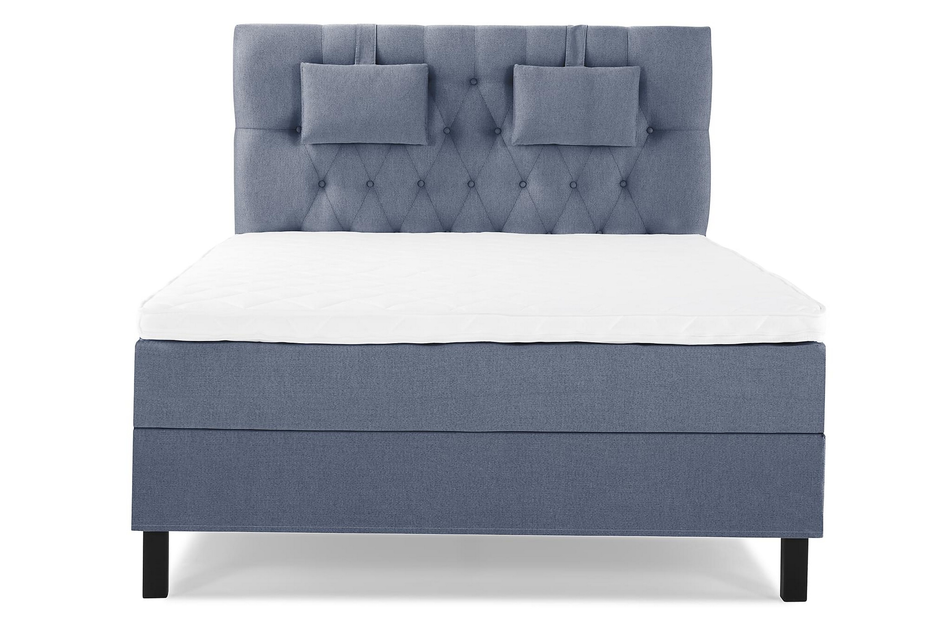 Bedly Komplett Sängpaket Olivia 140x200 Diamant Sänggavel Mörkblå Skum Nackkudde Liten - Möbler ...