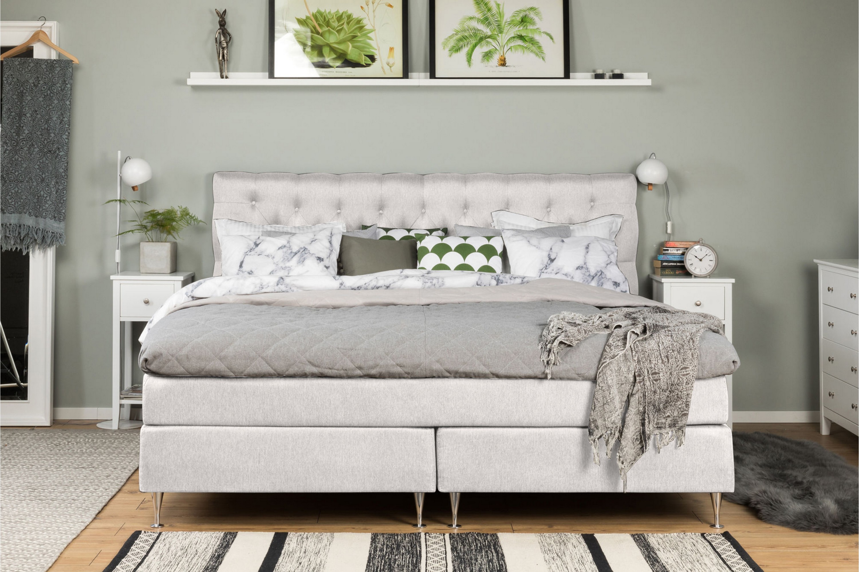 Komplett Sängpaket Relax Premium Kontinentalsäng 160x200 Beige - Möbler | Chilli