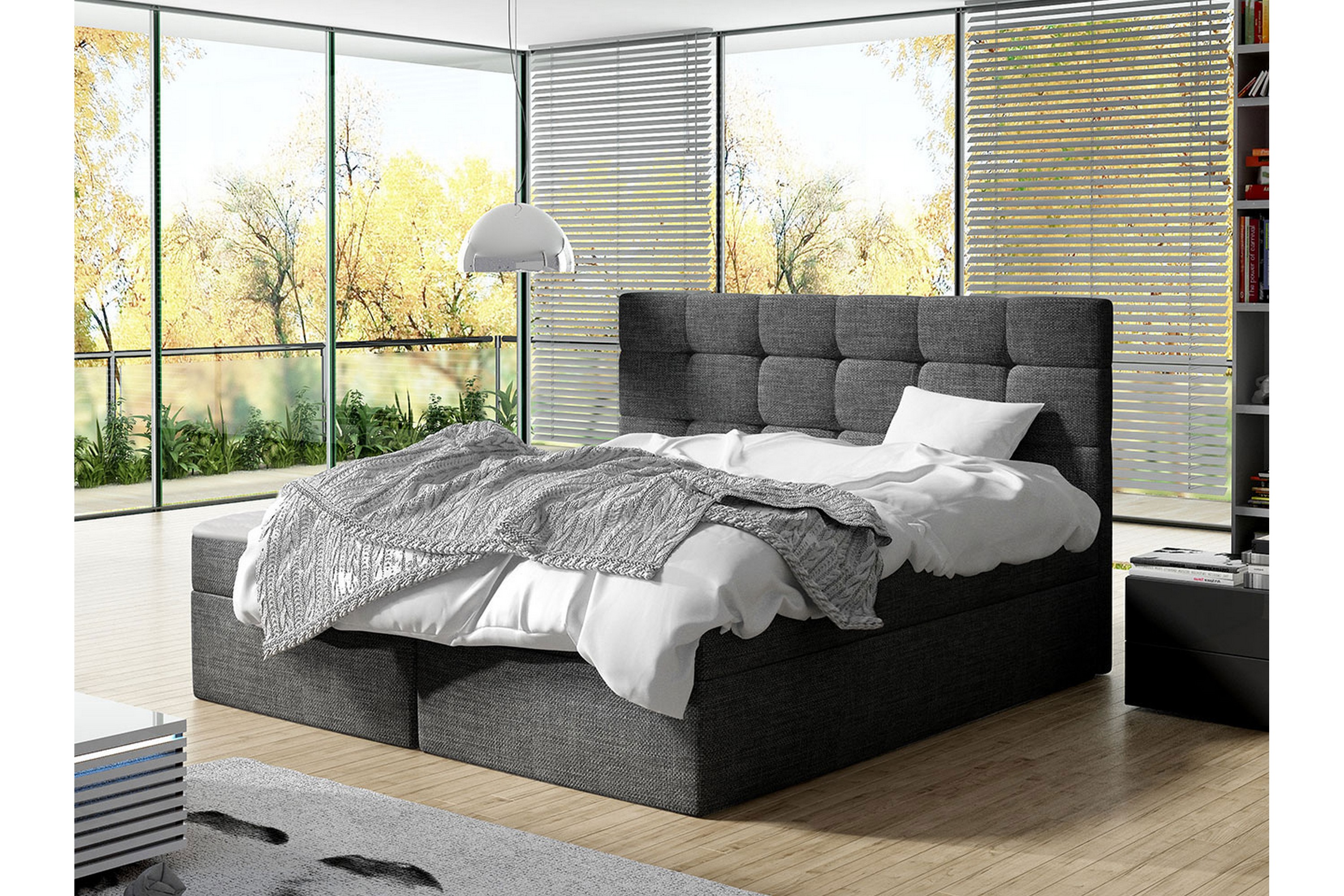 Kontinentalsäng Bruvold 180x200 cm Mörkgrå - Möbler | Chilli