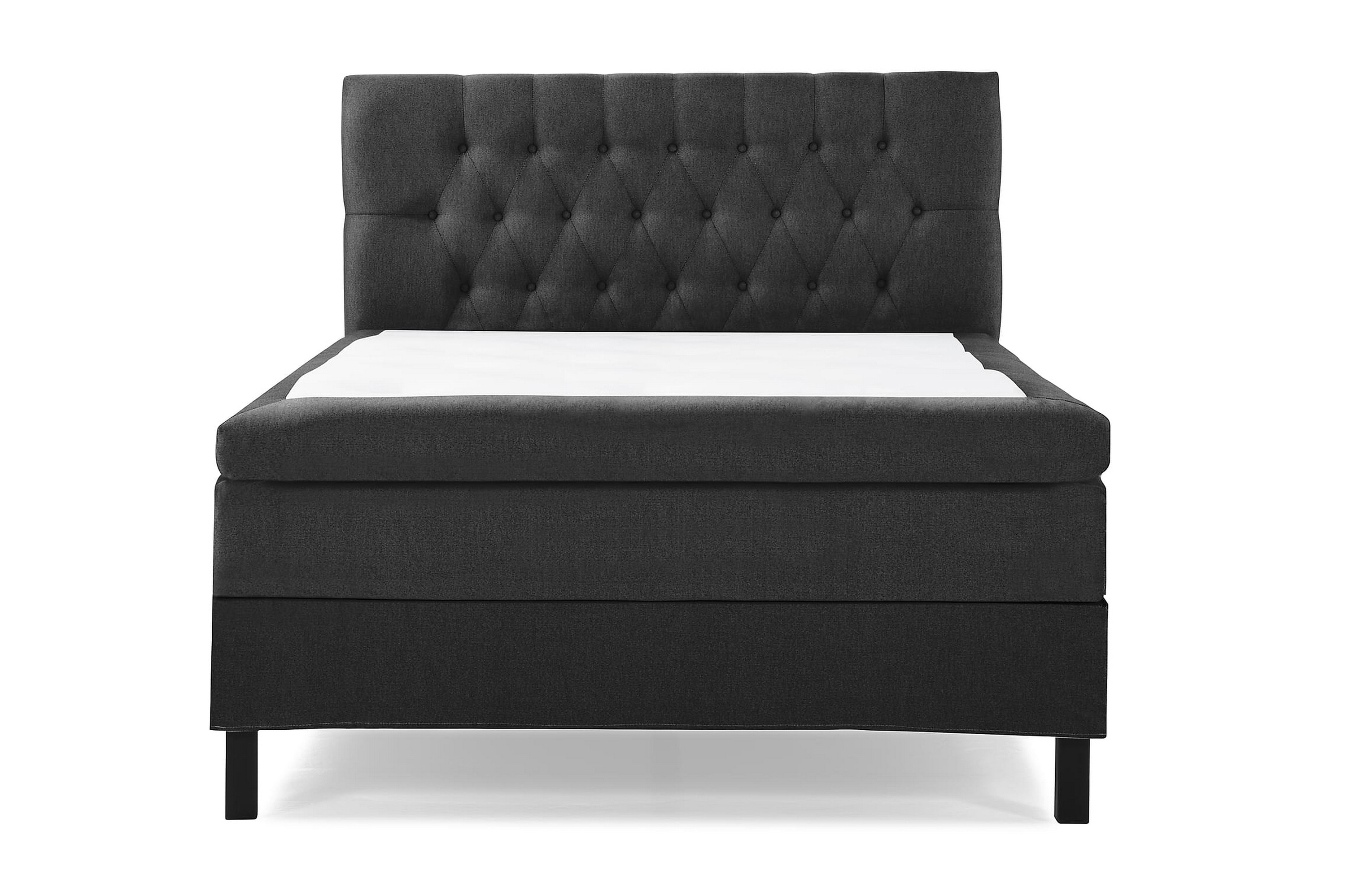 Bedly Lucky Komplett Sängpaket 140x200 cm Kontinentalsäng med Sänggavel Svart / Grå - Möbler ...