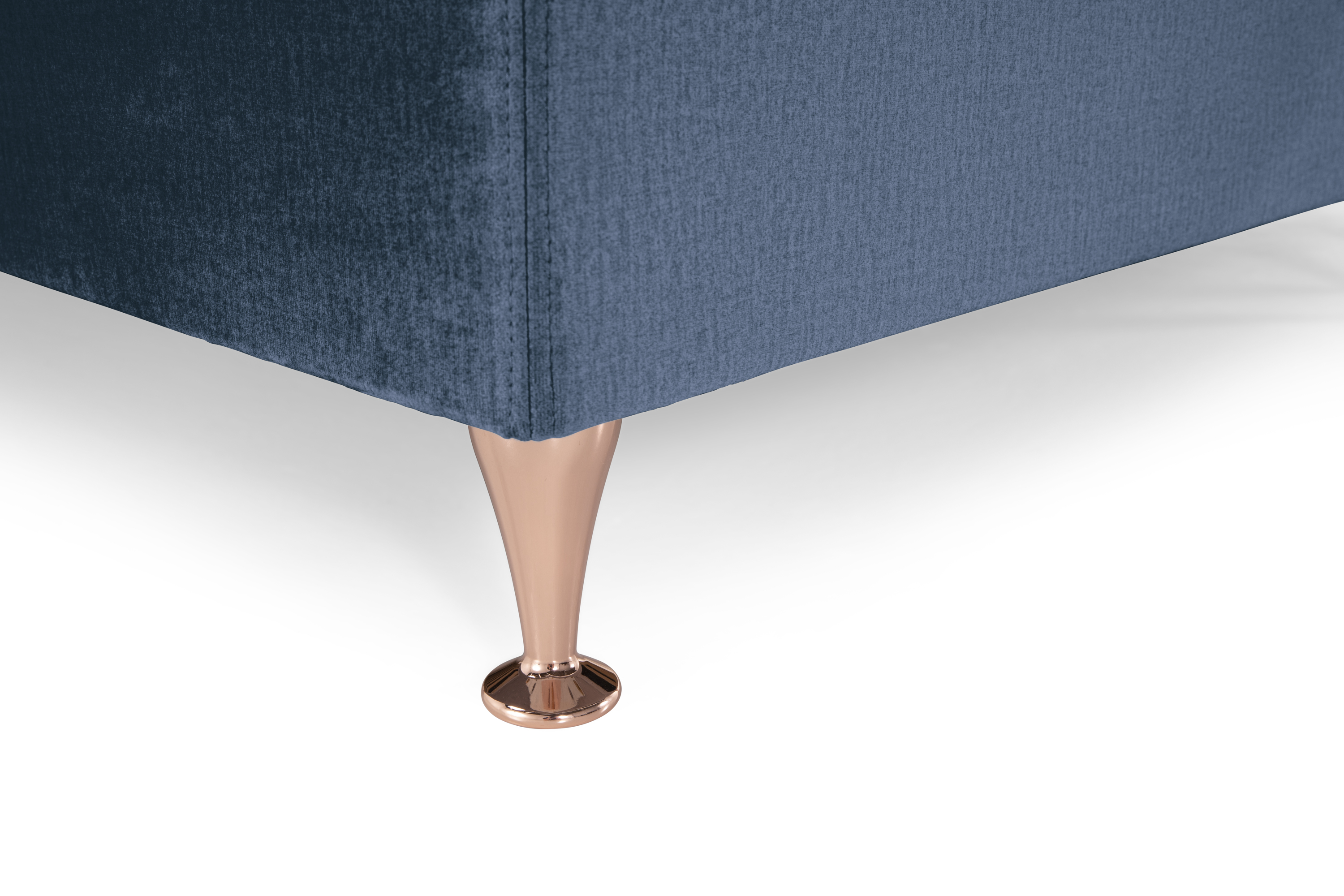 Berg & Strand Royal Velvet Komplett Sängpaket 160x200 cm Mörkblå med Låga Rosében - Möbler ...