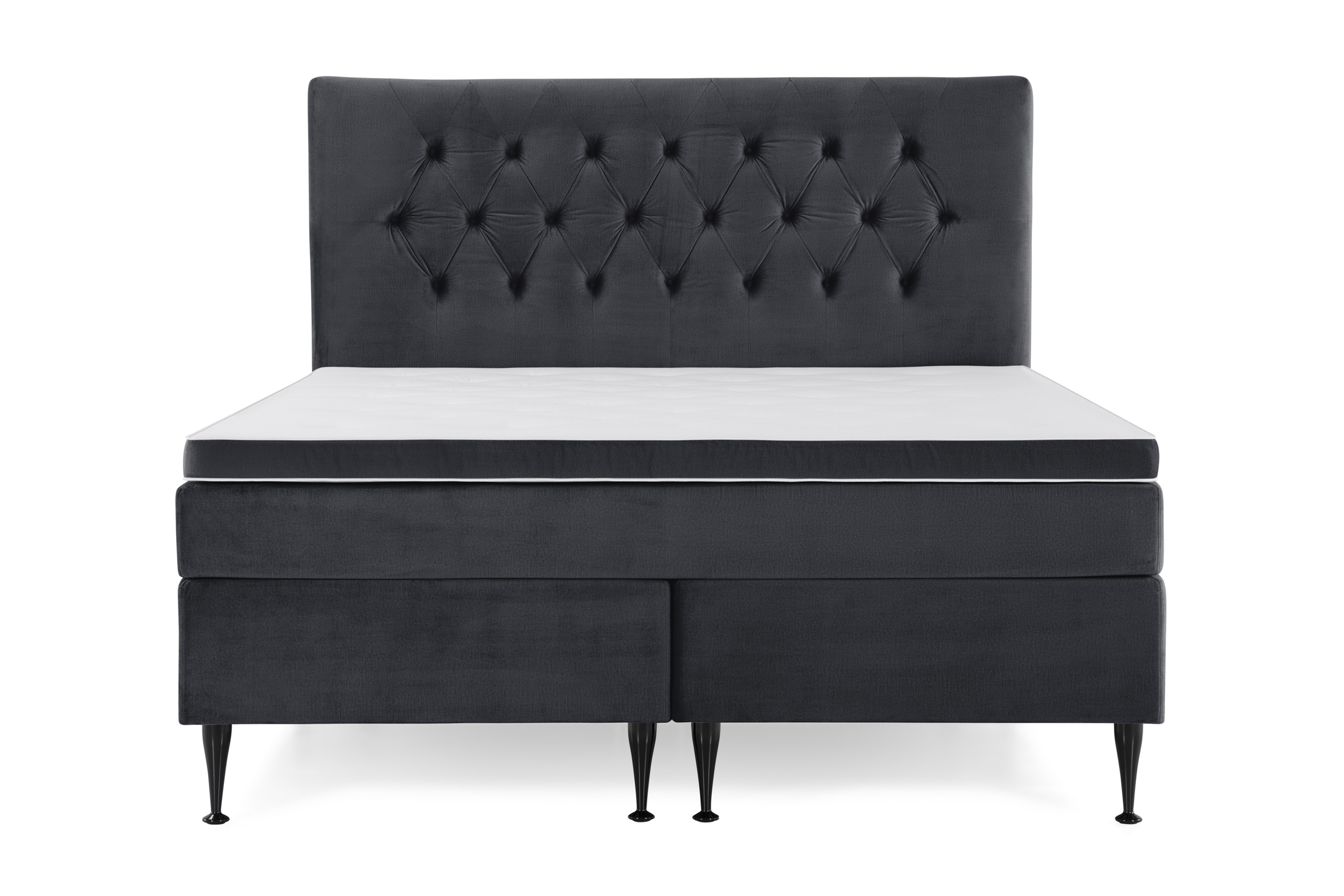 Berg & Strand Royal Velvet Kontinentalsäng 180x200 cm Svart - Möbler - Trademax