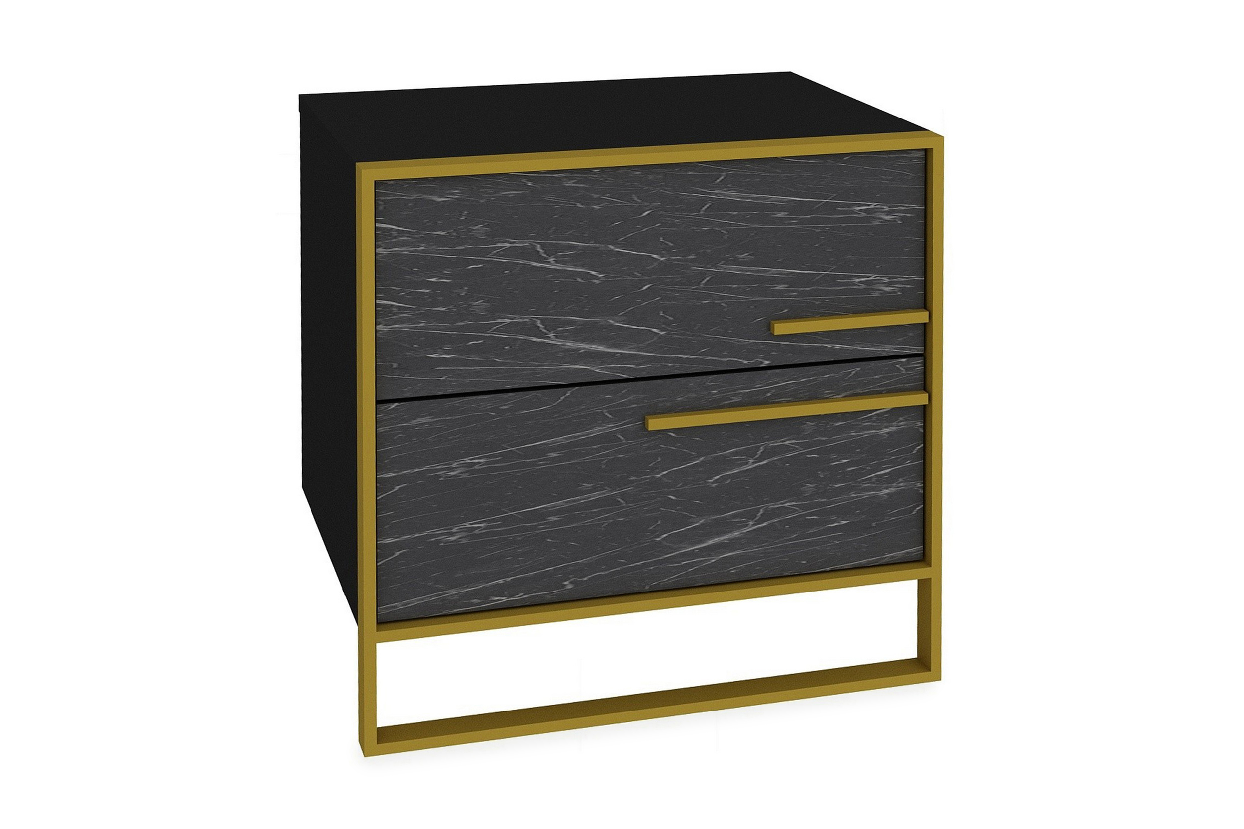 Nattbord Pewo 50 cm Gull|Svart - Møbler - Chilli