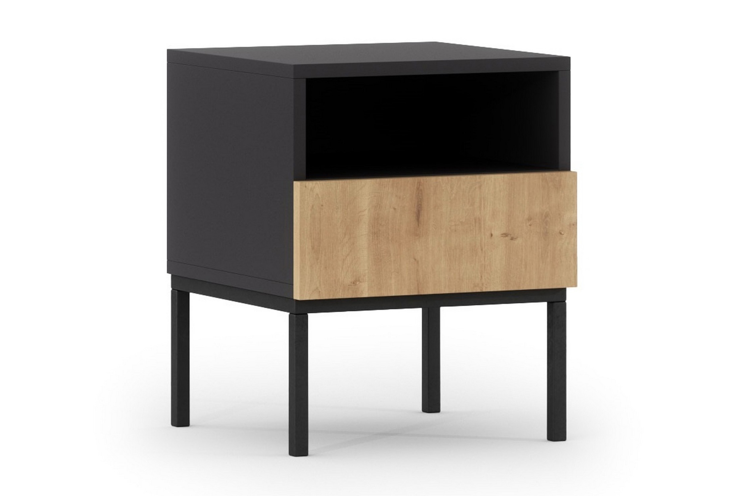 Anjal Nattbord 40 cm Eik - Møbler - Trademax