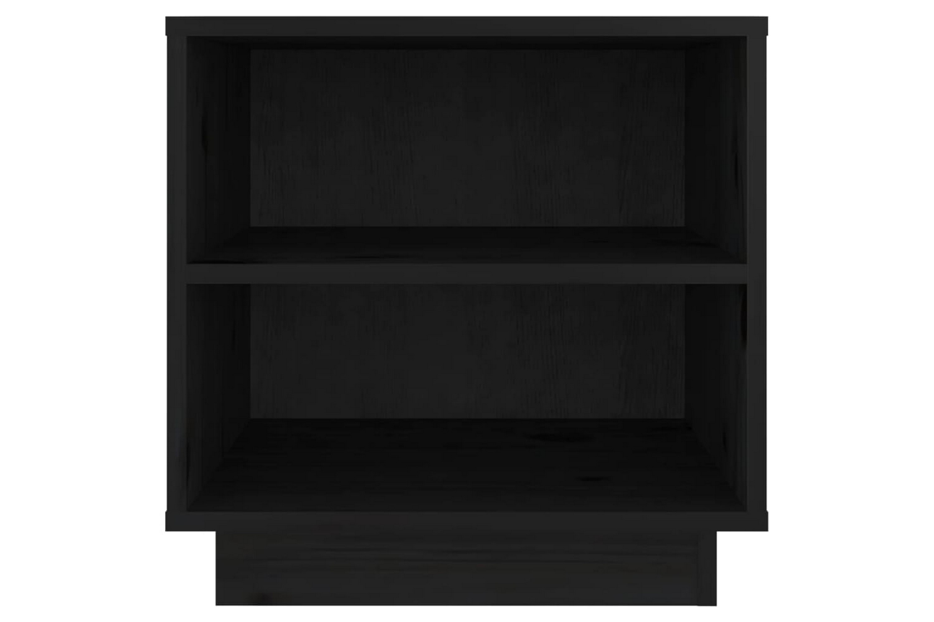 Nattbord svart 40x34x40 cm heltre furu Svart - Møbler - Trademax