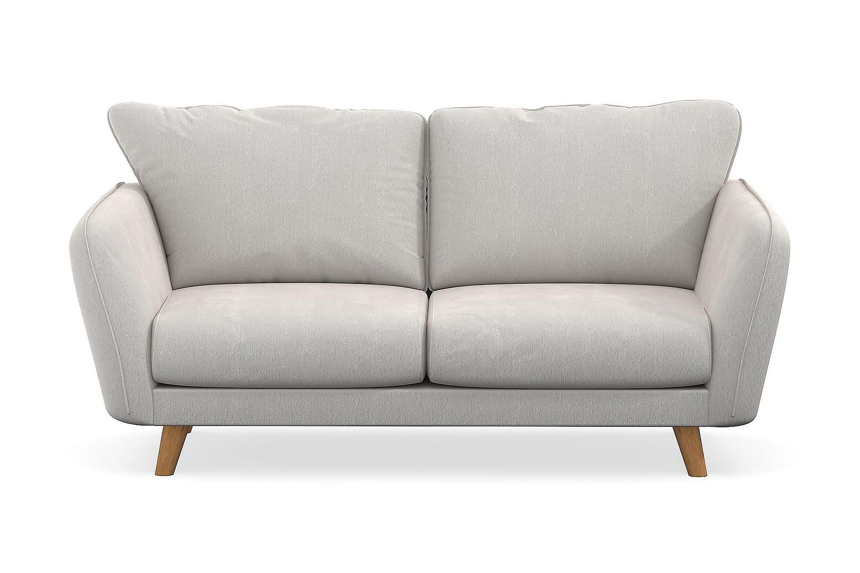 Scandi Days Trend Lyx 2-seter Sofa Hvit Fløyel - Møbler - Trademax