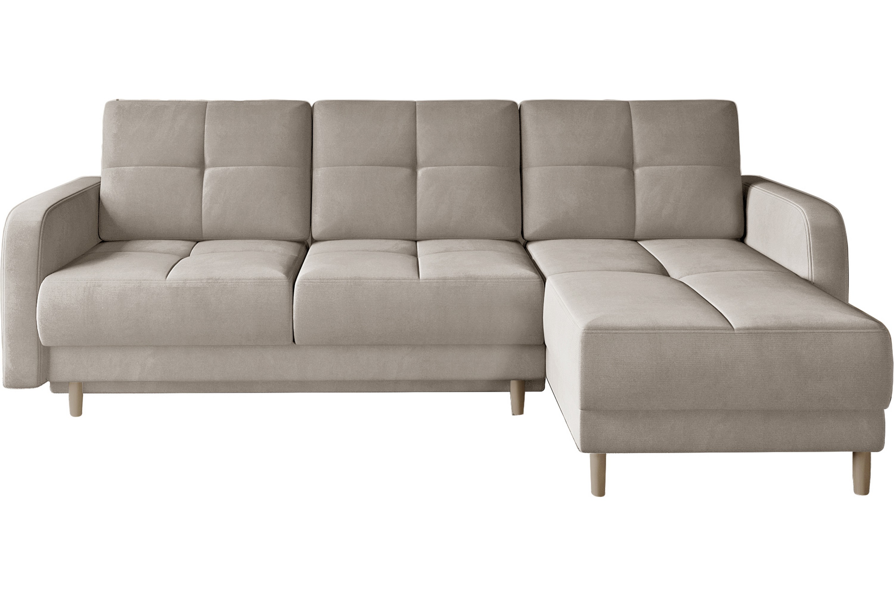 Saimon Sovesofa m. Divan med Oppbevaring 3-seter Beige - Møbler - Trademax