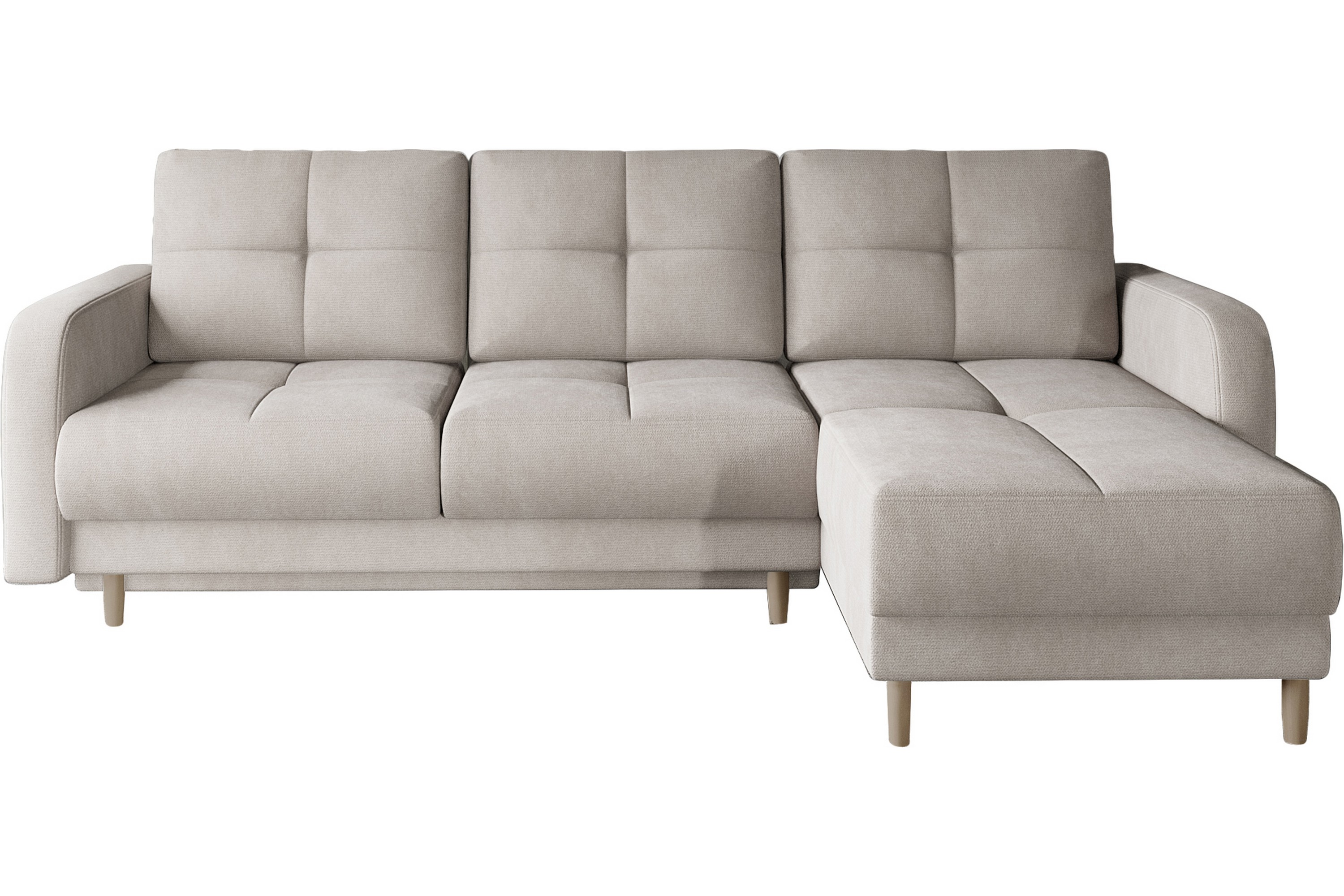 Saimon Sovesofa m. Divan med Oppbevaring 3-seter Beige - Møbler - Trademax