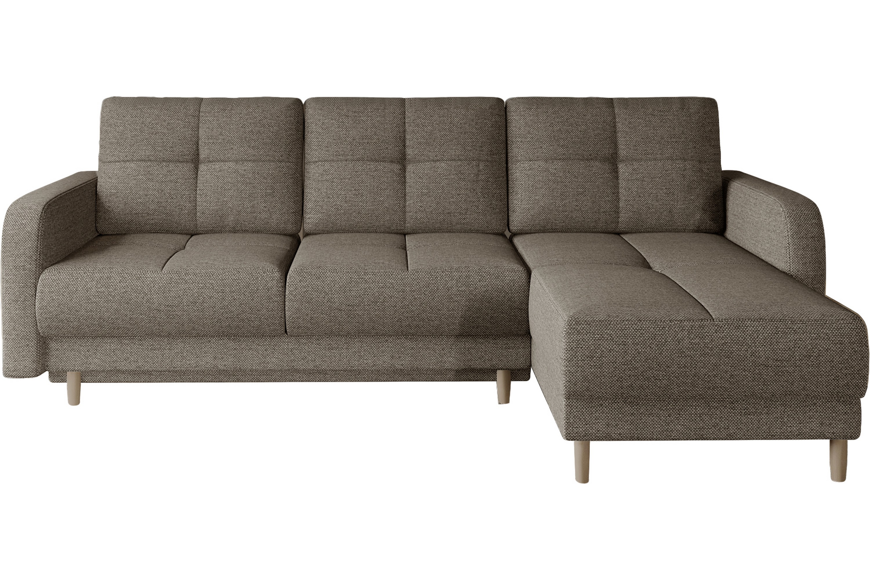 Saimon Sovesofa m. Divan med Oppbevaring 3-seter Mørk beige - Møbler - Trademax