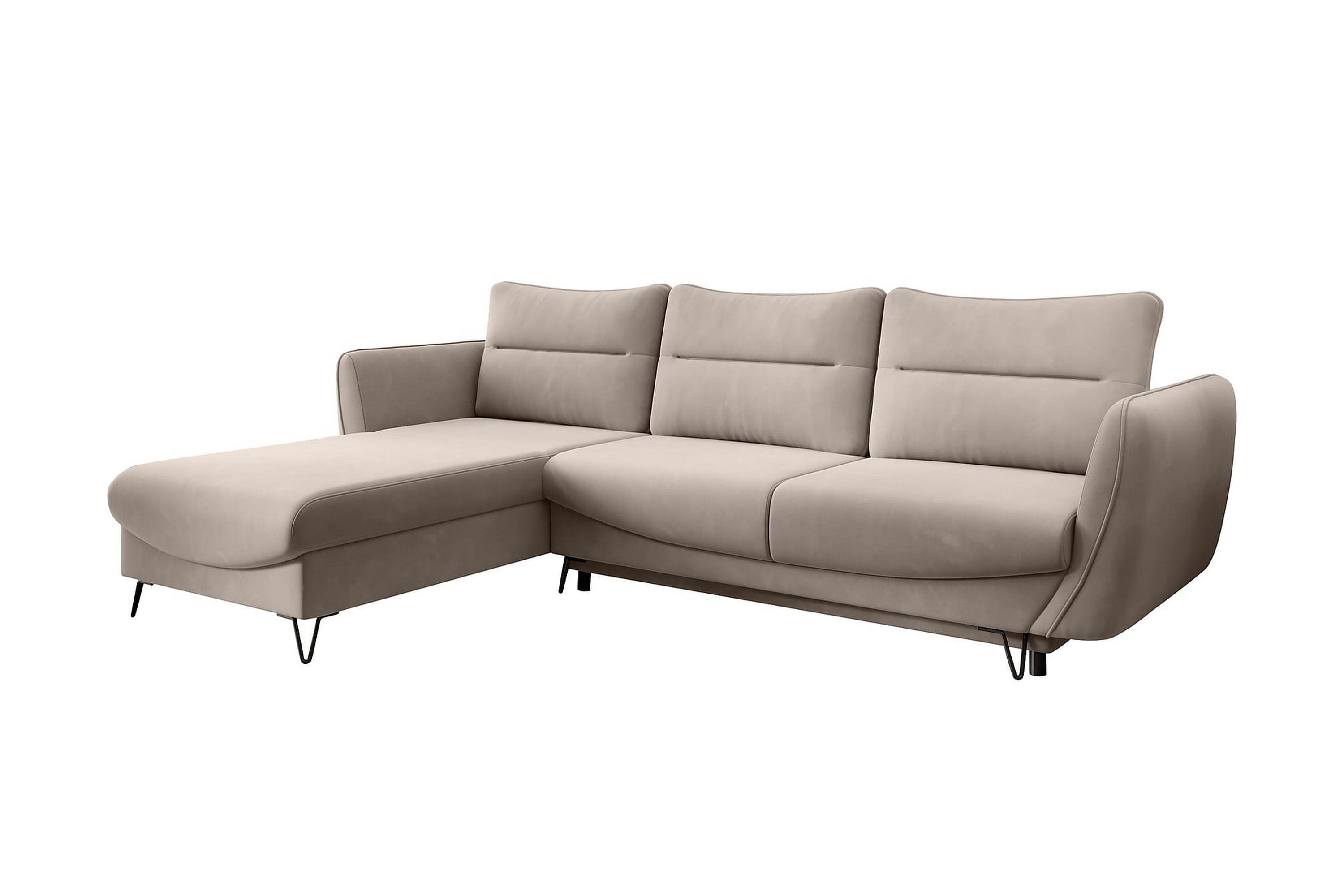 Sovesofa m. Divan Swentzel Oppbevaring Beige - Møbler - Chilli