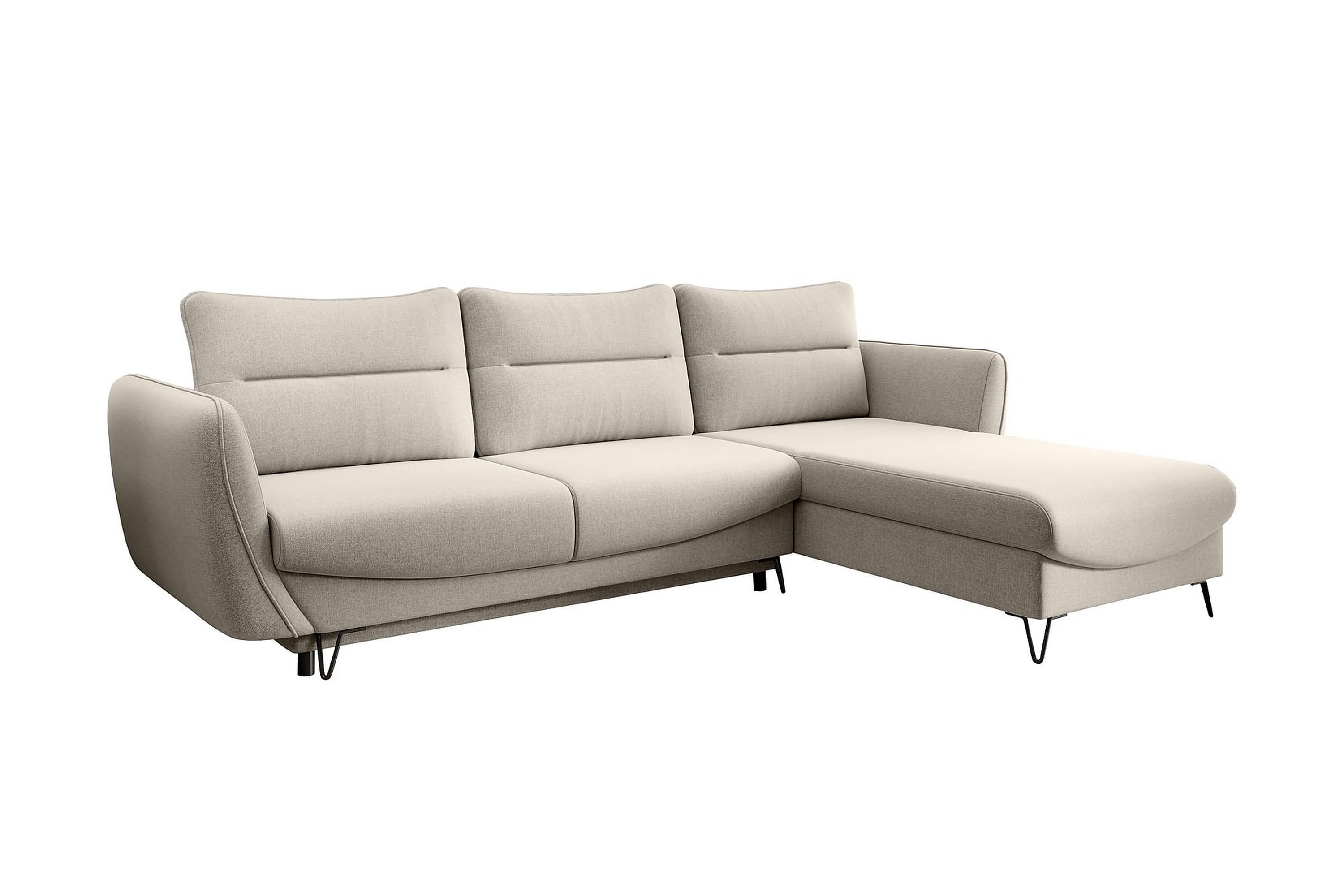 Sovesofa m. Divan Swentzel Oppbevaring Hvit/Beige - Møbler - Chilli
