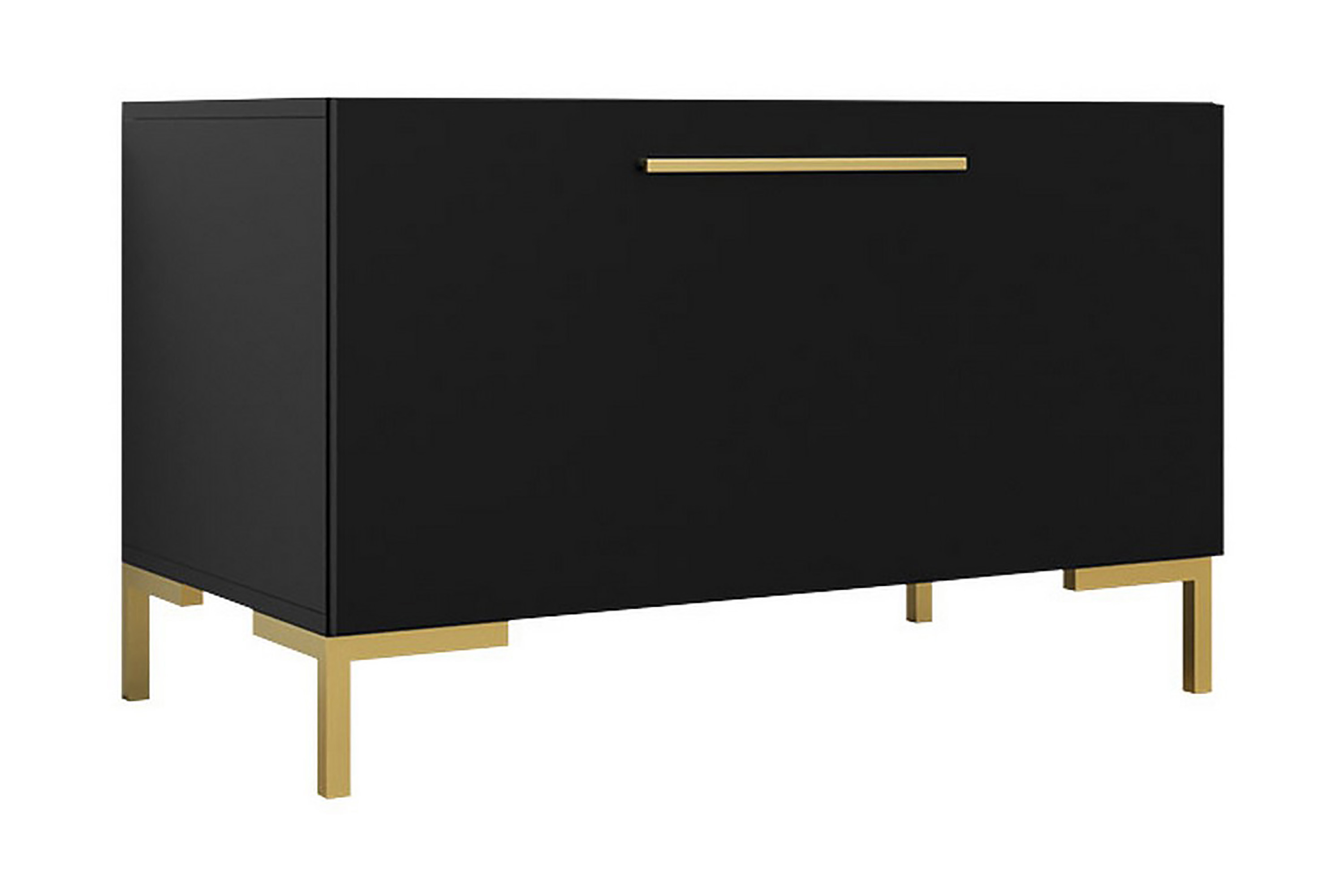 Kommode Sort|Guld - Opbevaring | Trademax
