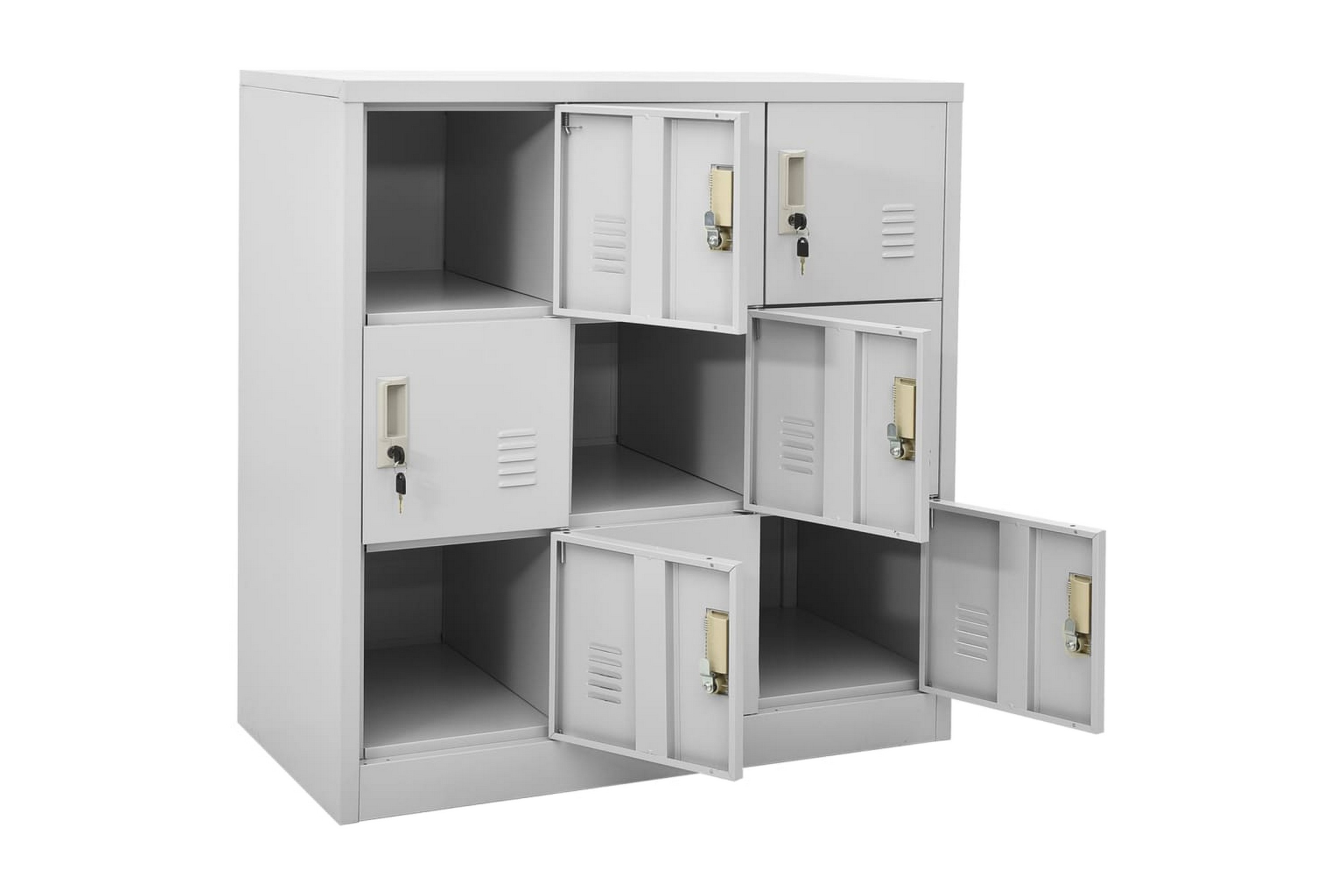 Be Basic skabe 2 stk. 90x45x92,5 cm stål lysegrå Grå - Opbevaring ...