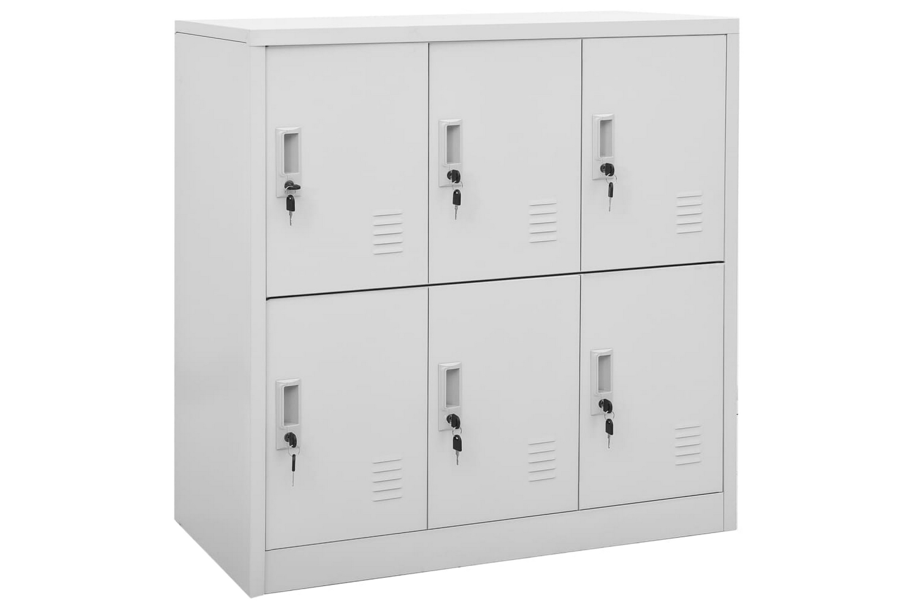 Be Basic skabe 2 stk. 90x45x92,5 cm stål lysegrå Grå - Opbevaring ...