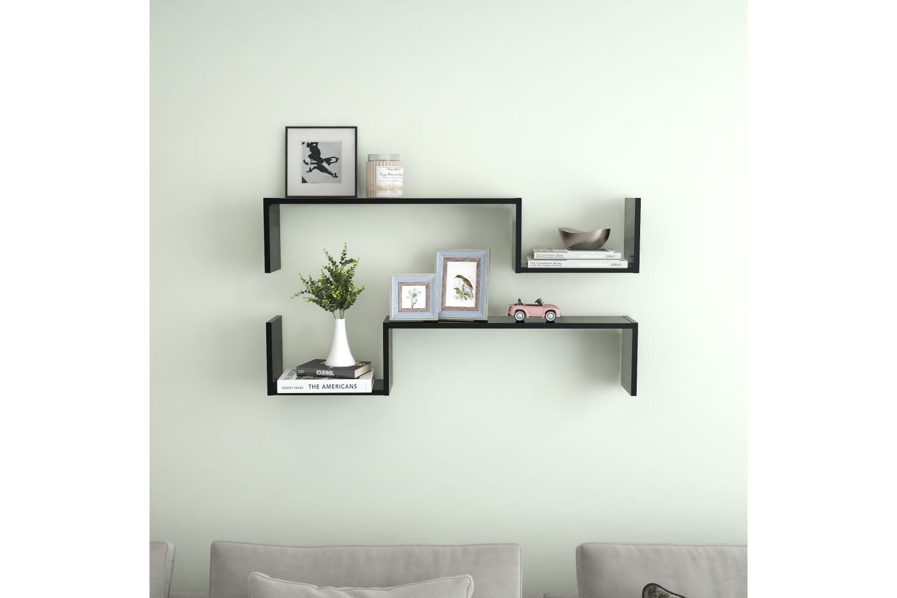 Be Basic Vegghyller 2 stk svart 100x15x20 cm sponplate Svart ...