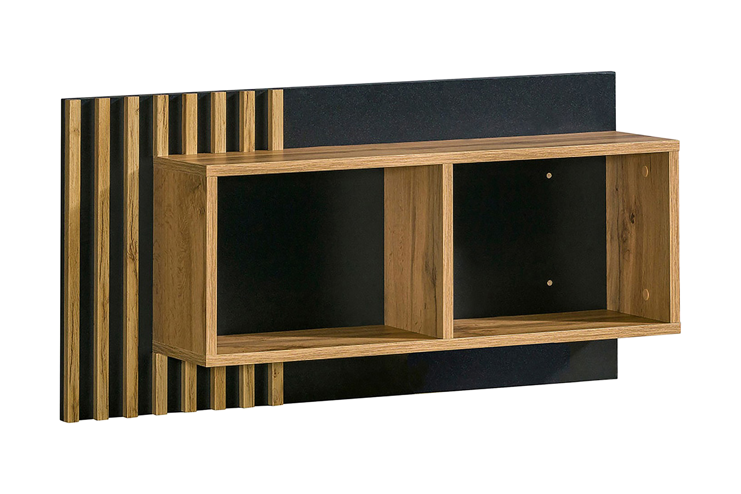 Hylle Svart|Eik - Oppbevaring - Trademax