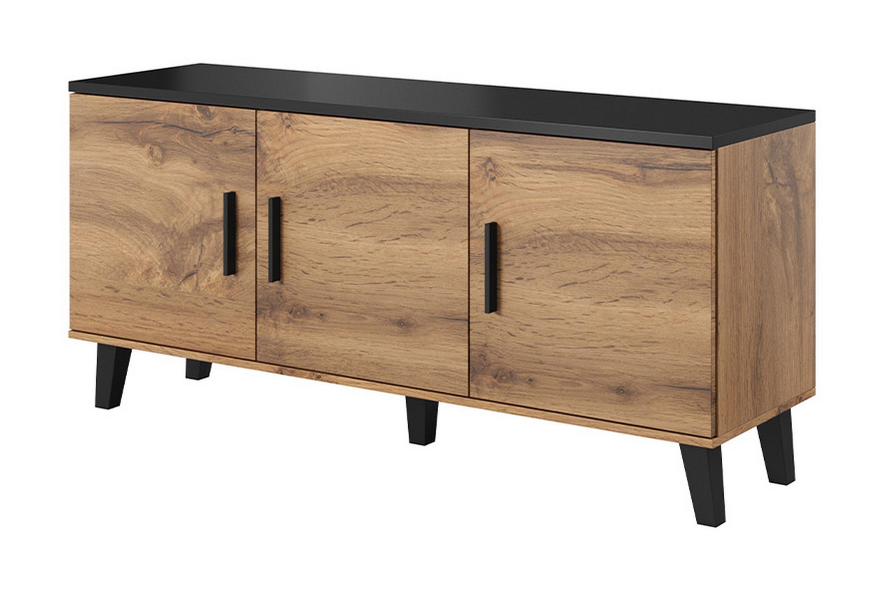 Kardos Kommode 45x150 cm Natur/Svart - Oppbevaring - Trademax