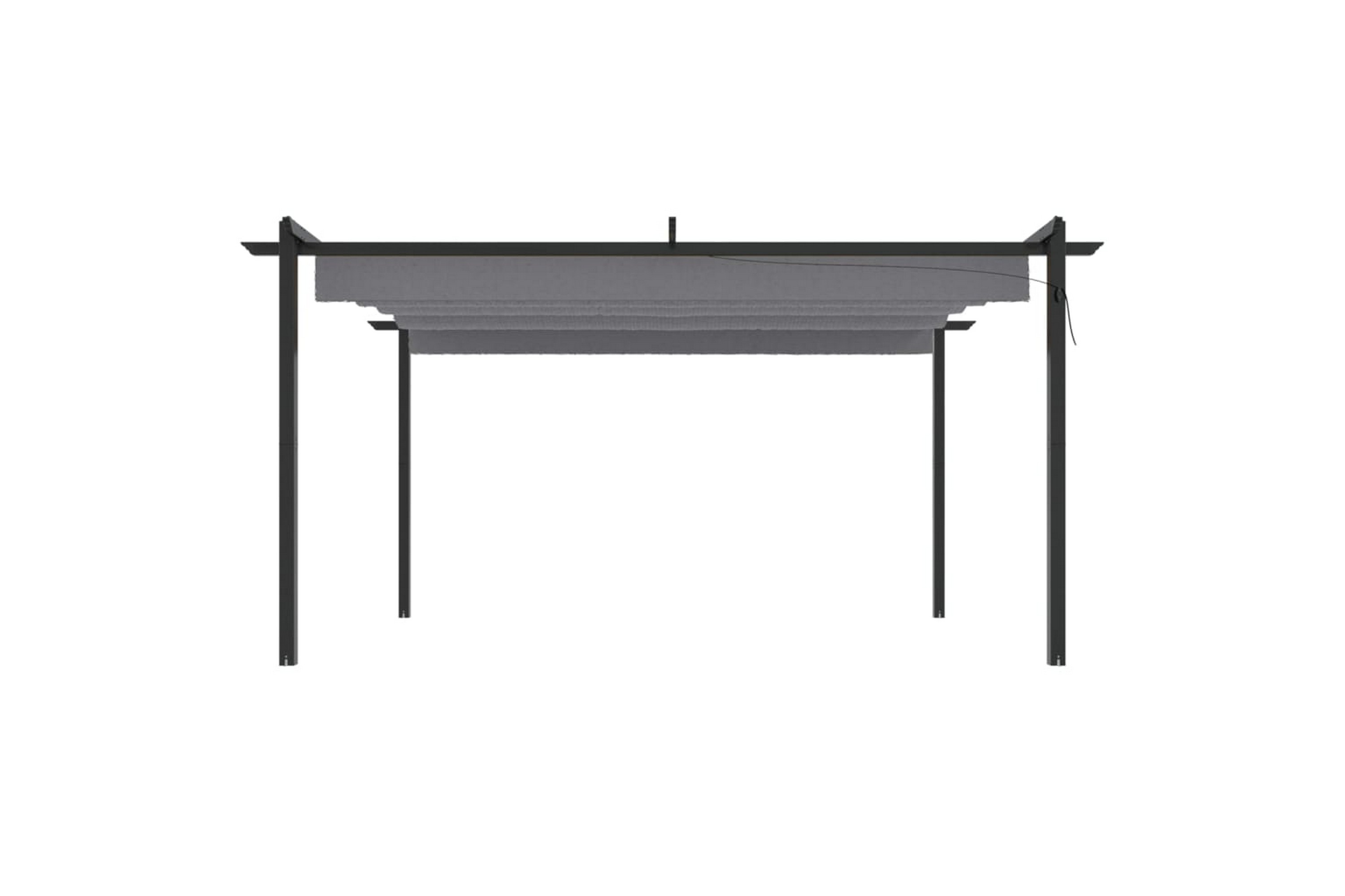 Puutarhan huvimaja sisäänvedettävällä katolla 4x3 m antrasii Antrasiitti - Piha & ulkoaltaat ...