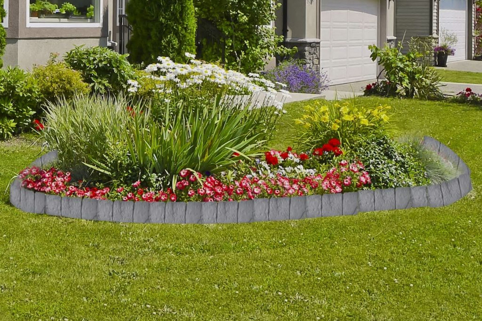 Be Basic Muovinen Kivijäljitelmä-aita 41 osaa 10 m Harmaa - Piha ...