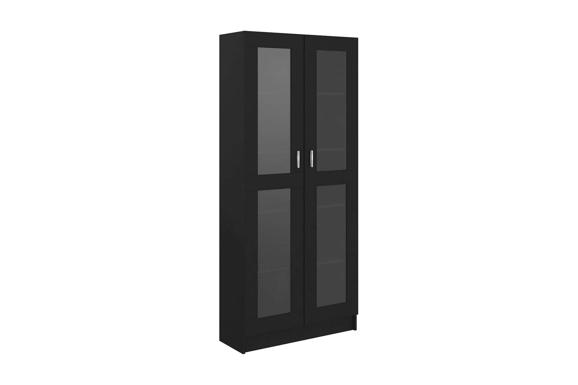Be Basic Vitriinikaappi musta 82,5x30,5x185,5 cm lastulevy Musta ...