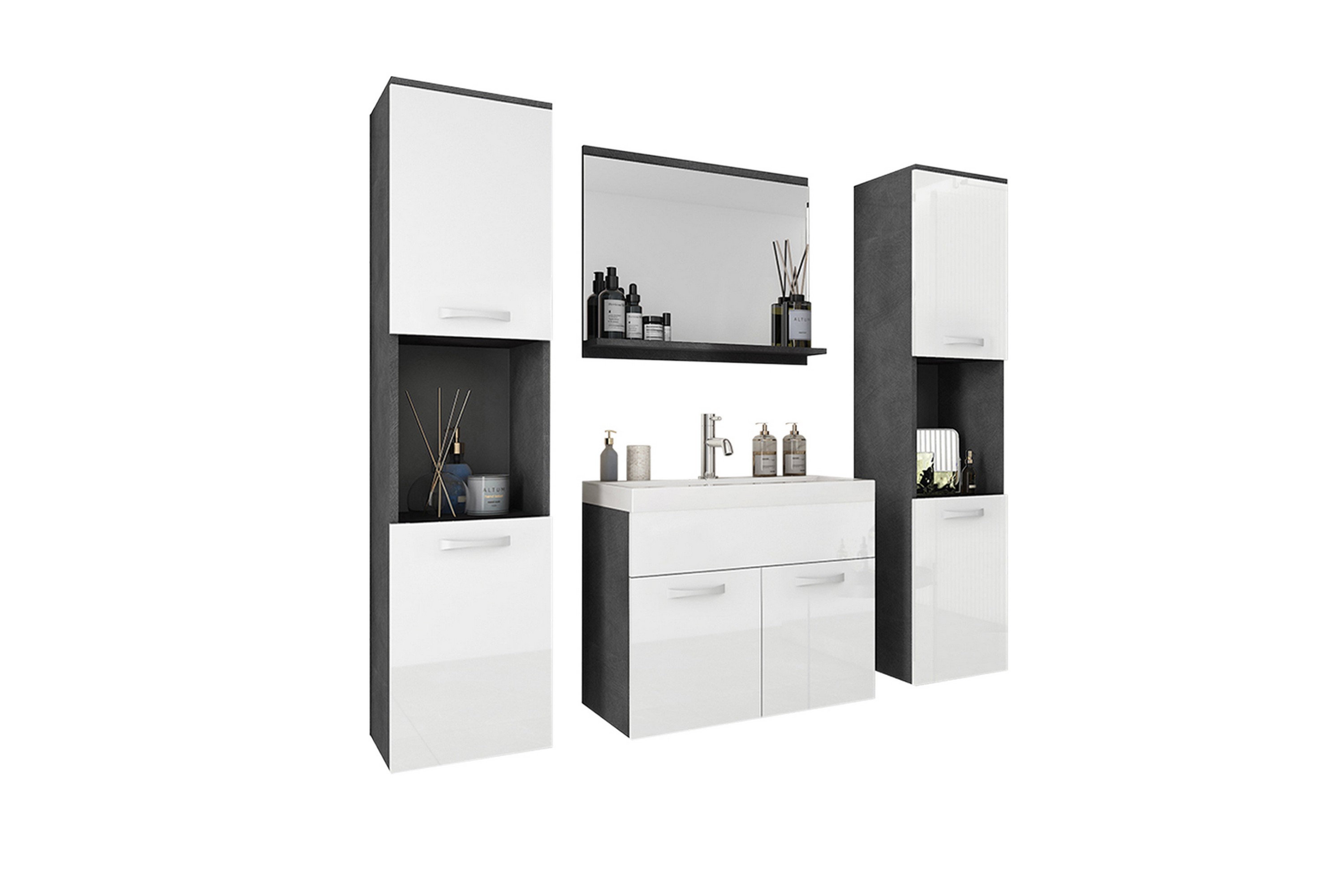 Kylpyhuonekaluste Valkoinen|Musta - Talo & remontointi | Kodin1.com